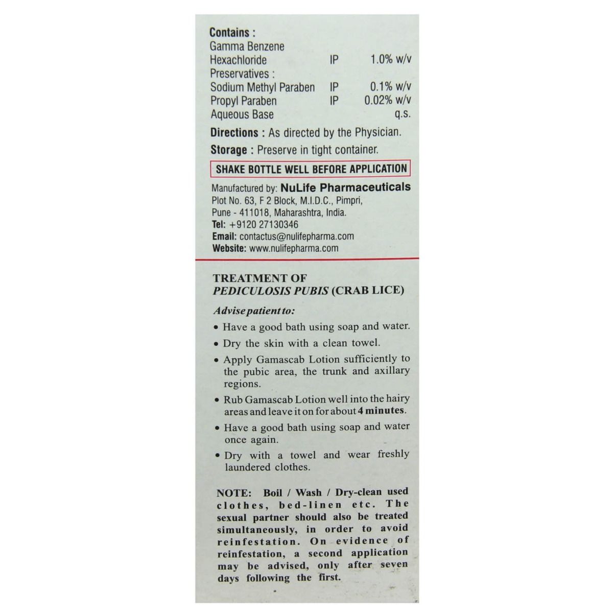Gamascab Lotion | Uses, Side Effects, Price | Apollo Pharmacy