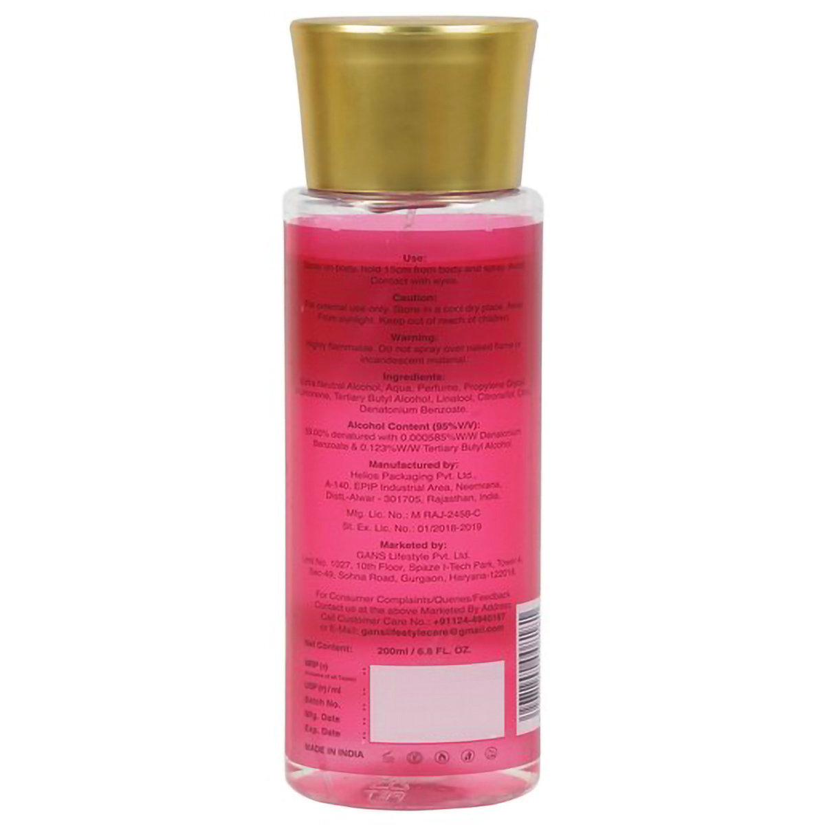 Buy Gans Pink Star Fragrance Mist, 200 ml | 19 Minutes Delivery ...
