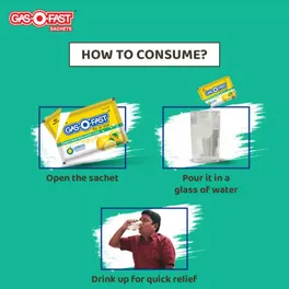 Gas-O-Fast Lemon Flavour Sachet, 5 gm | Uses, Benefits, Price | Apollo ...
