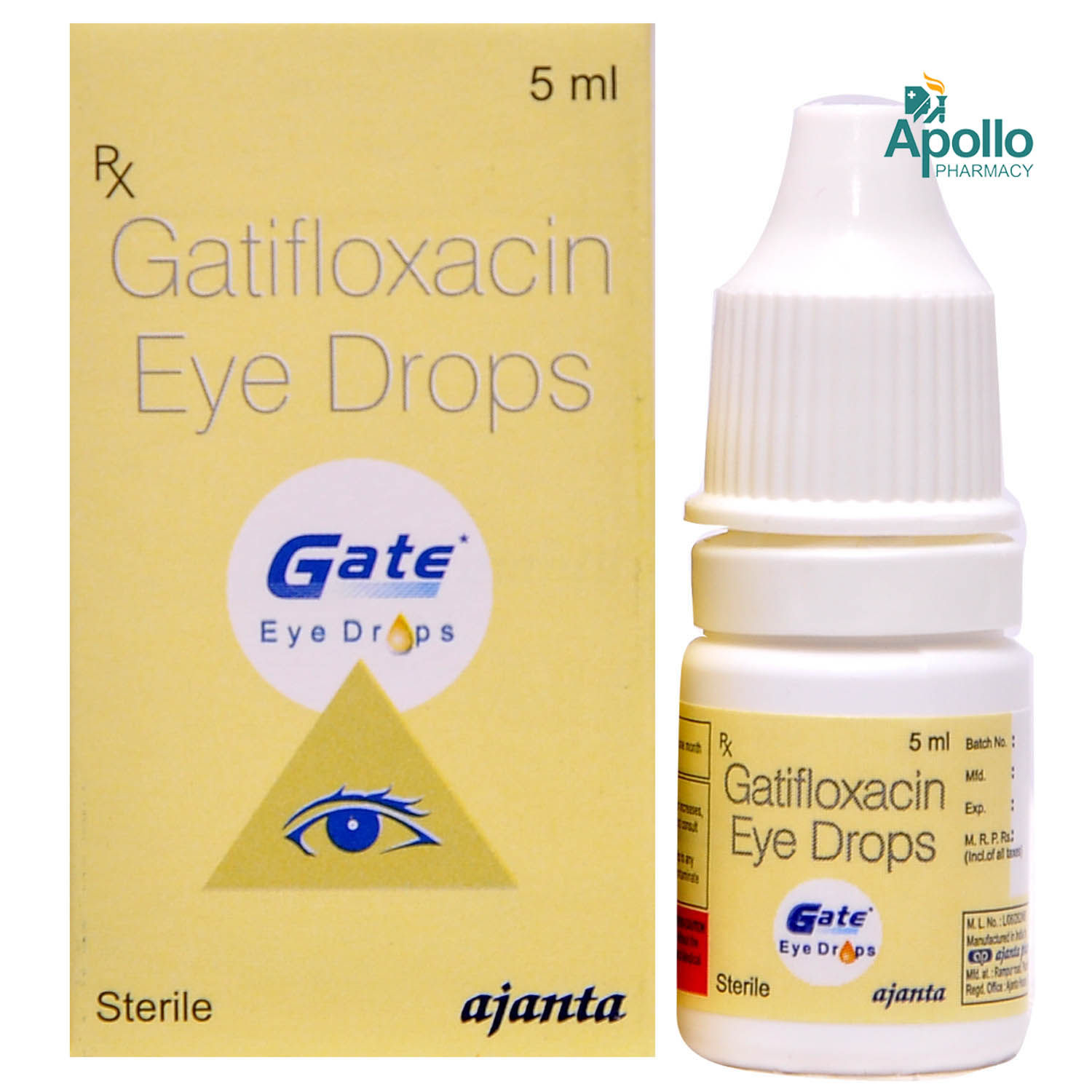 Gate Eye Drops 5 ml Price, Uses, Side Effects, Composition - Apollo ...