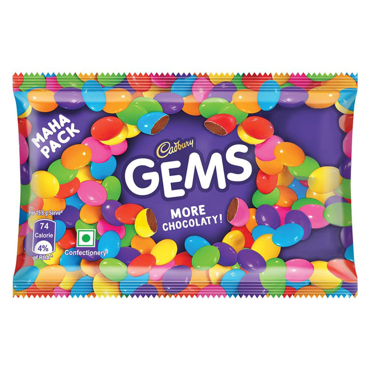 Buy Cadbury Gems Chocolate Pouch, 17.4 gm | 19 Minutes Delivery ...