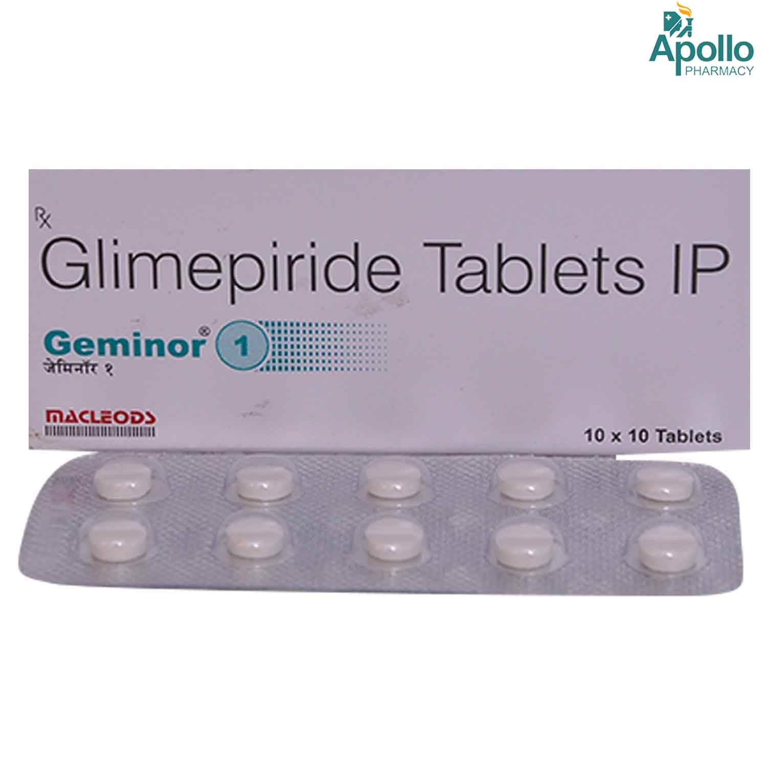 Geminor 1 Tablet 10's Price, Uses, Side Effects, Composition - Apollo Pharmacy