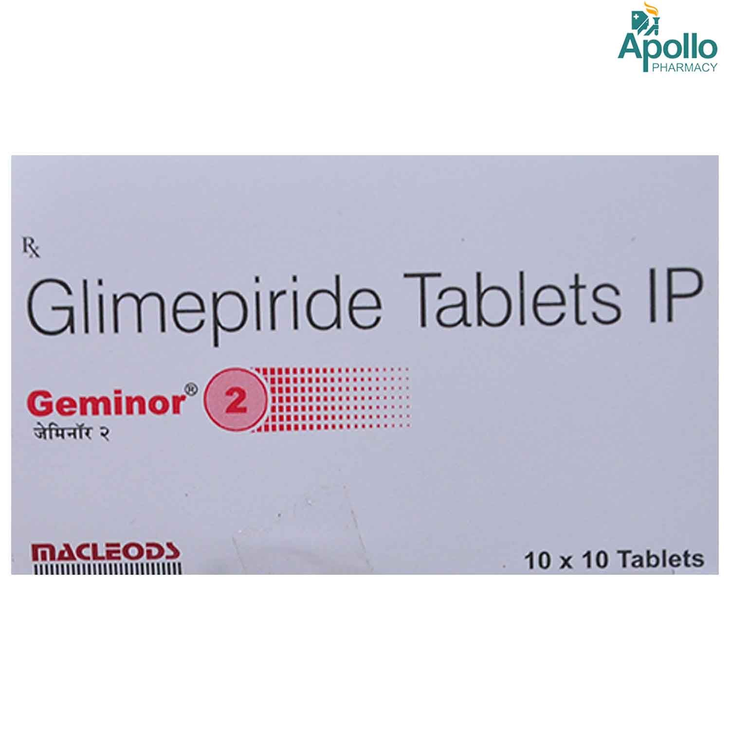 Geminor 2 mg Tablet | Uses, Side Effects, Price | Apollo Pharmacy