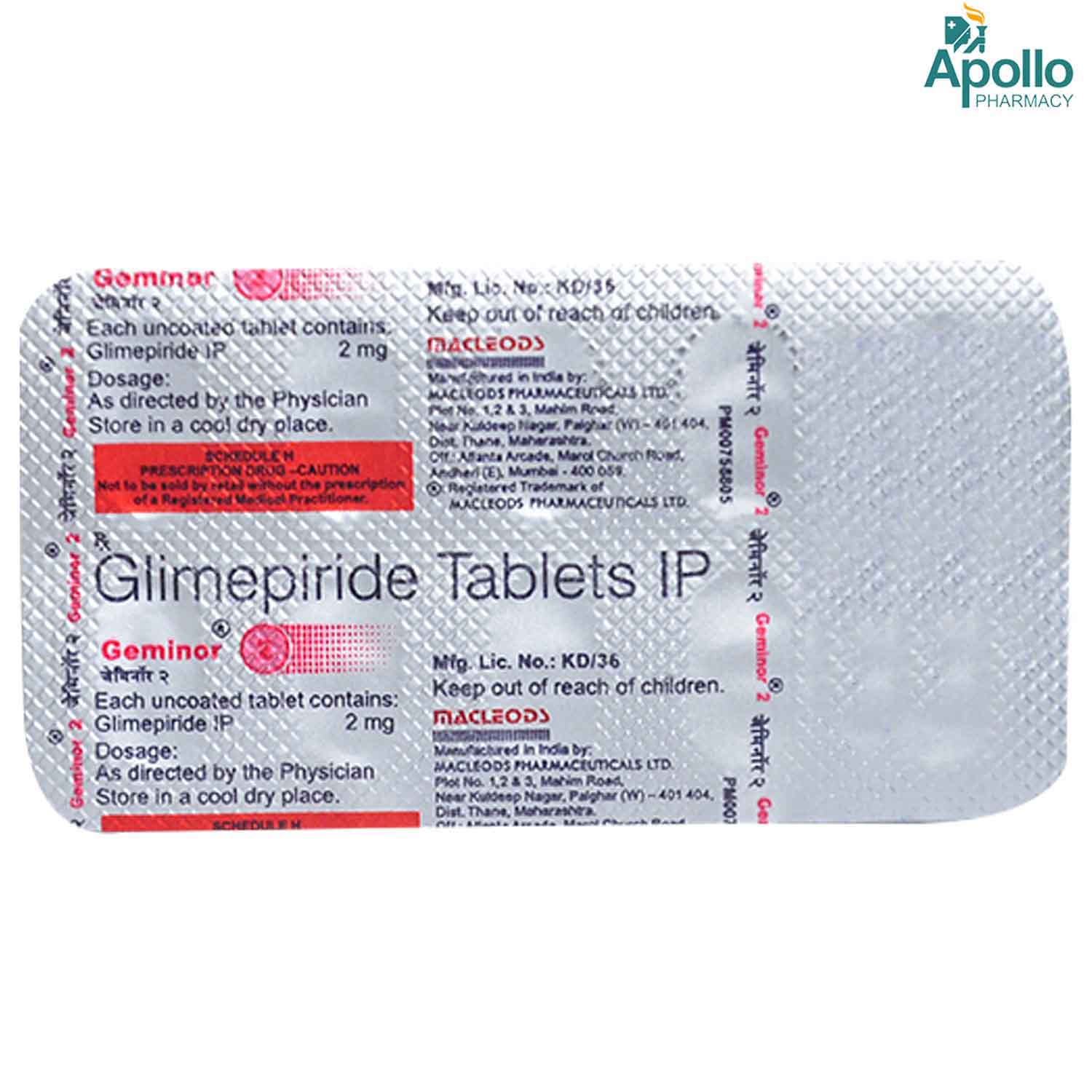 Geminor 2 mg Tablet 10's Price, Uses, Side Effects, Composition ...