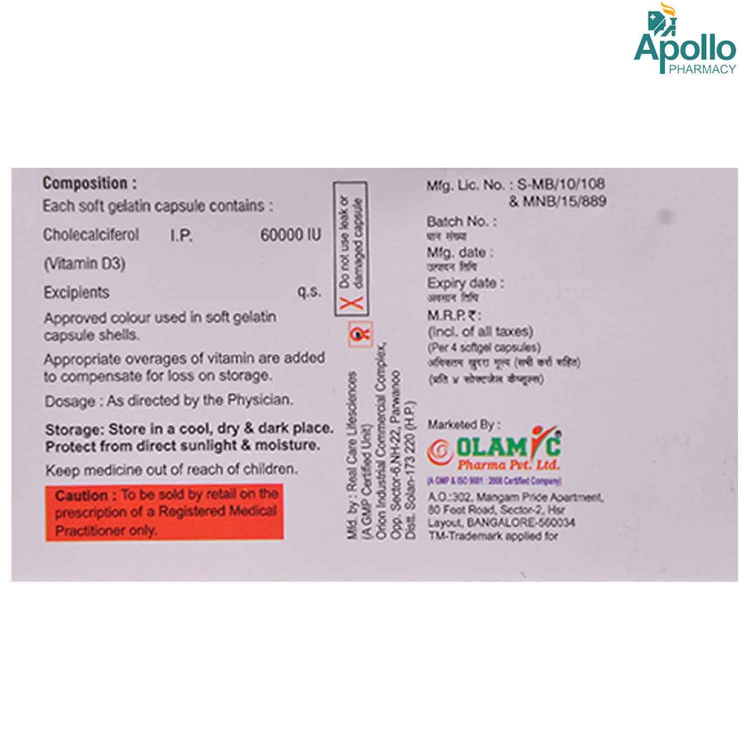 Gemfit D3 Tablet 4's Price, Uses, Side Effects, Composition - Apollo ...