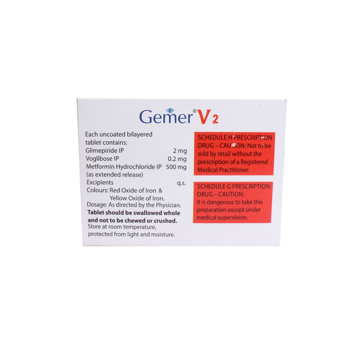Gemer V 2 Tablet 10's Price, Uses, Side Effects, Composition - Apollo ...