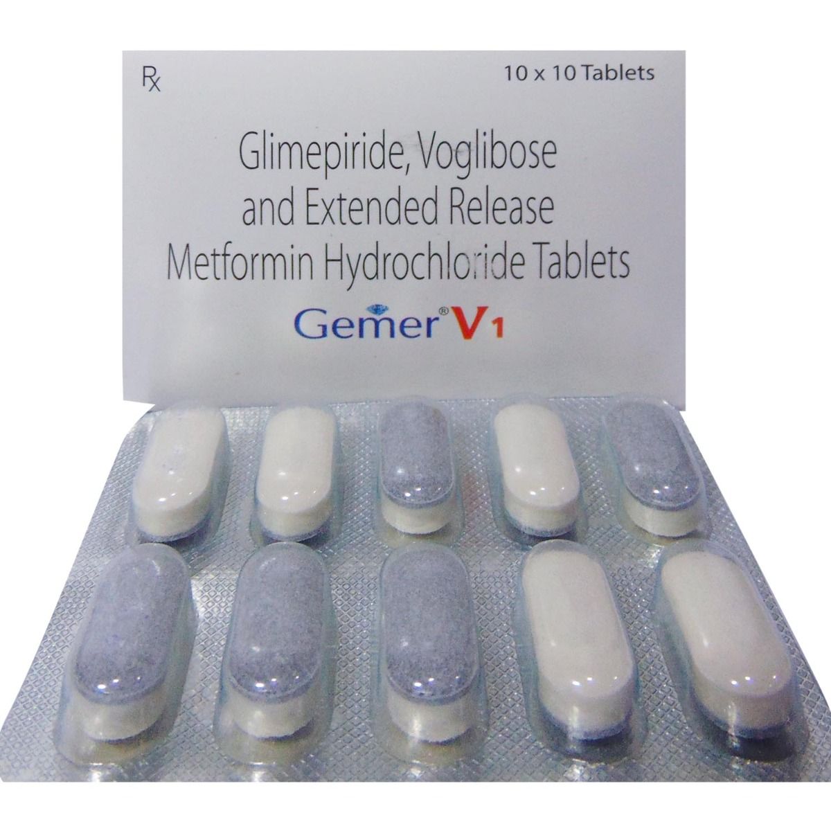 Gemer V 1 Tablet 10's Price, Uses, Side Effects, Composition - Apollo Pharmacy