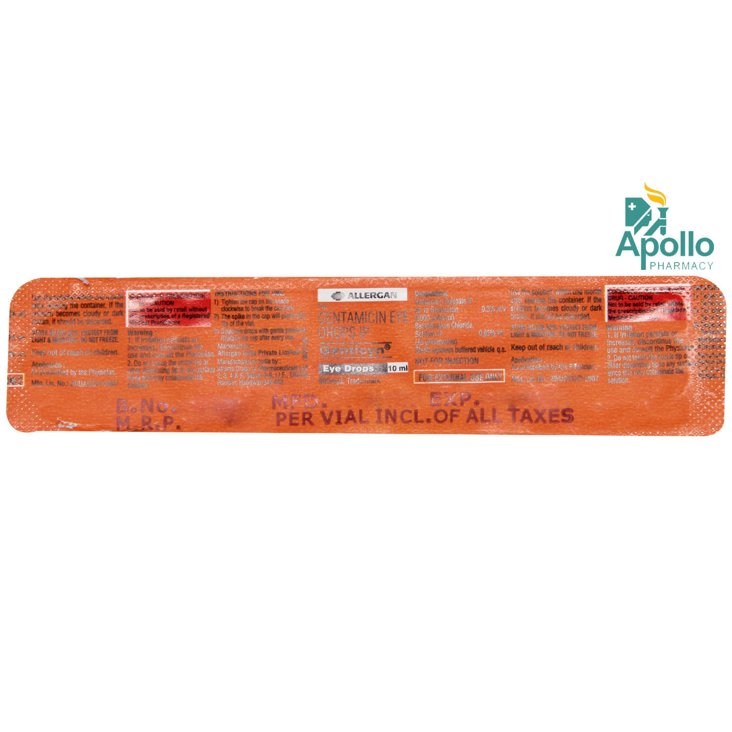 GENTICYN DROPS 5ML Price, Uses, Side Effects, Composition - Apollo Pharmacy
