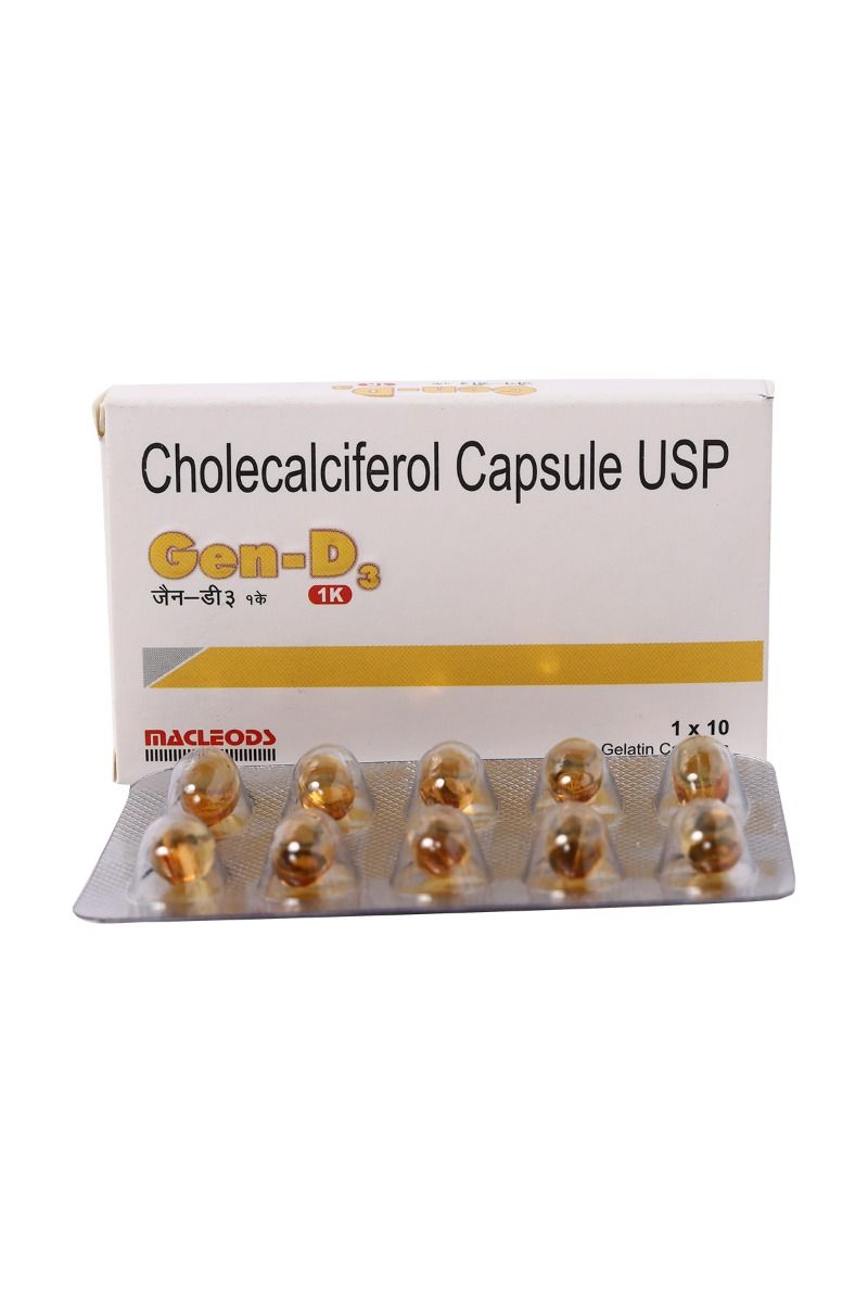 Gen-D3 1K Soft Gelatin Capsule | Uses, Side Effects, Price | Apollo ...