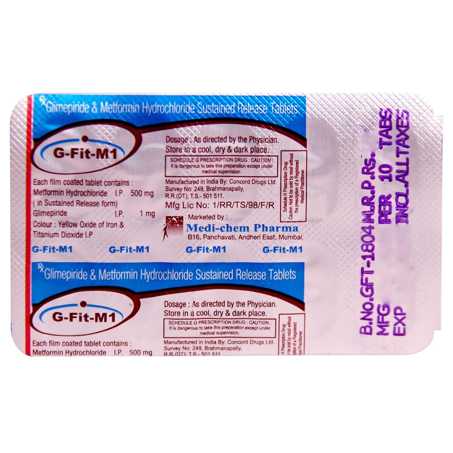 G Fit M 1 Tablet 10's Price, Uses, Side Effects, Composition - Apollo ...