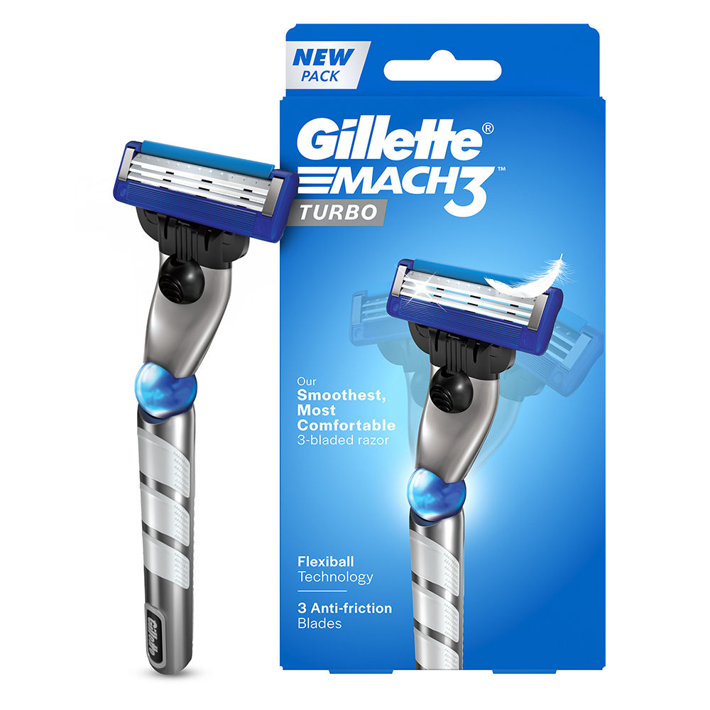 Buy Gillette Mach3 Turbo Razor, 1 Count | 19 Minutes Delivery | Apollo ...