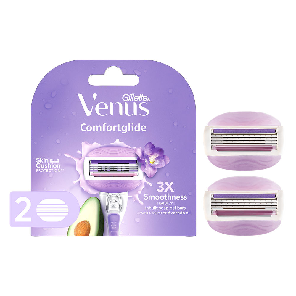 Buy Gillette Venus Comfortglide Cartridge, 2 Count | 19 Minutes ...
