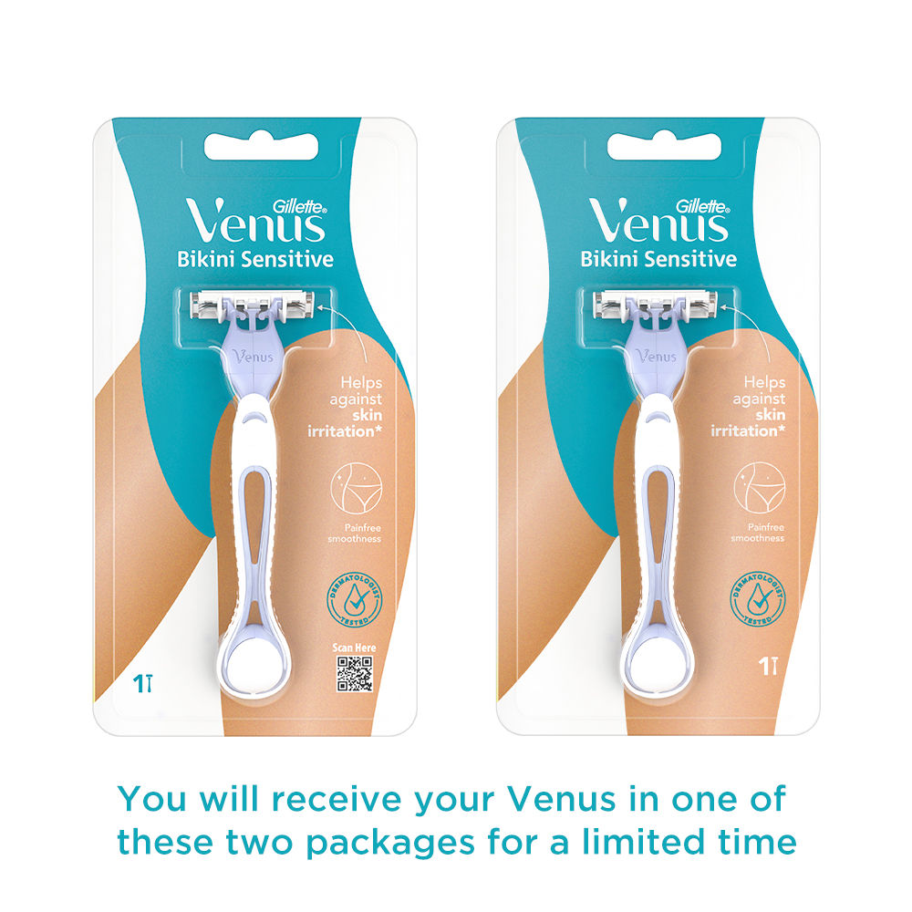 Buy Gillette Venus Bikini Sensitive Women Razor, 1 Count | 19 Minutes ...
