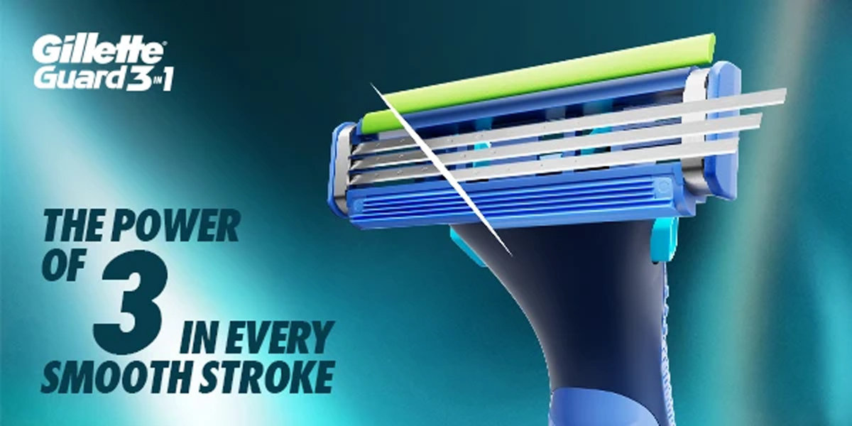 Buy Gillette Guard 3In1 Razor, 1 Count | 19 Minutes Delivery | Apollo ...