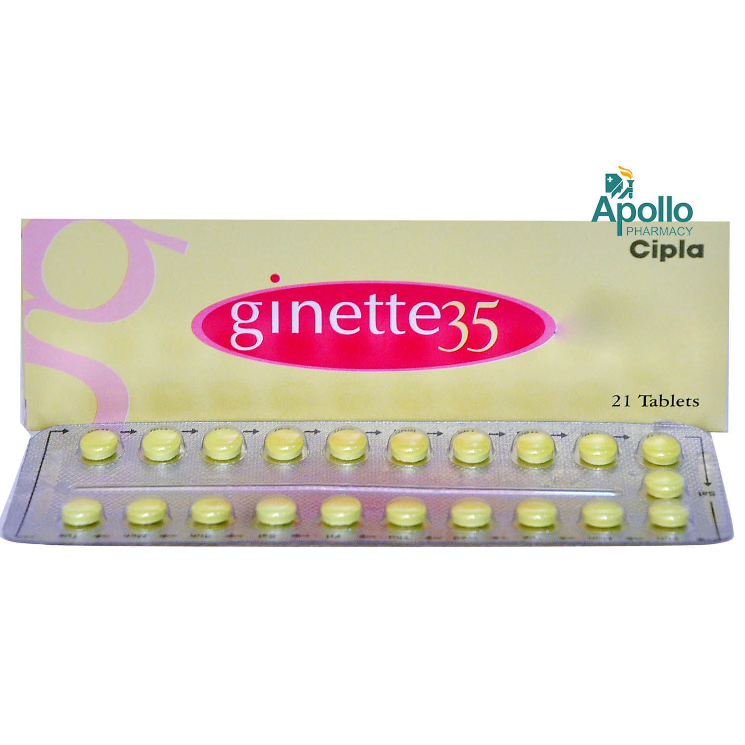 Ginette 35 Tablet | Uses, Side Effects, Price | Apollo Pharmacy
