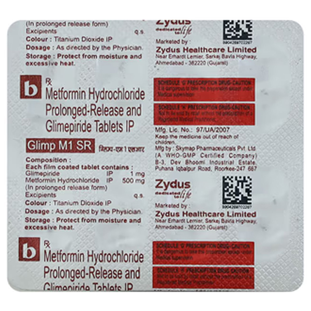 Glimp M1 SR Tablet | Uses, Side Effects, Price | Apollo Pharmacy