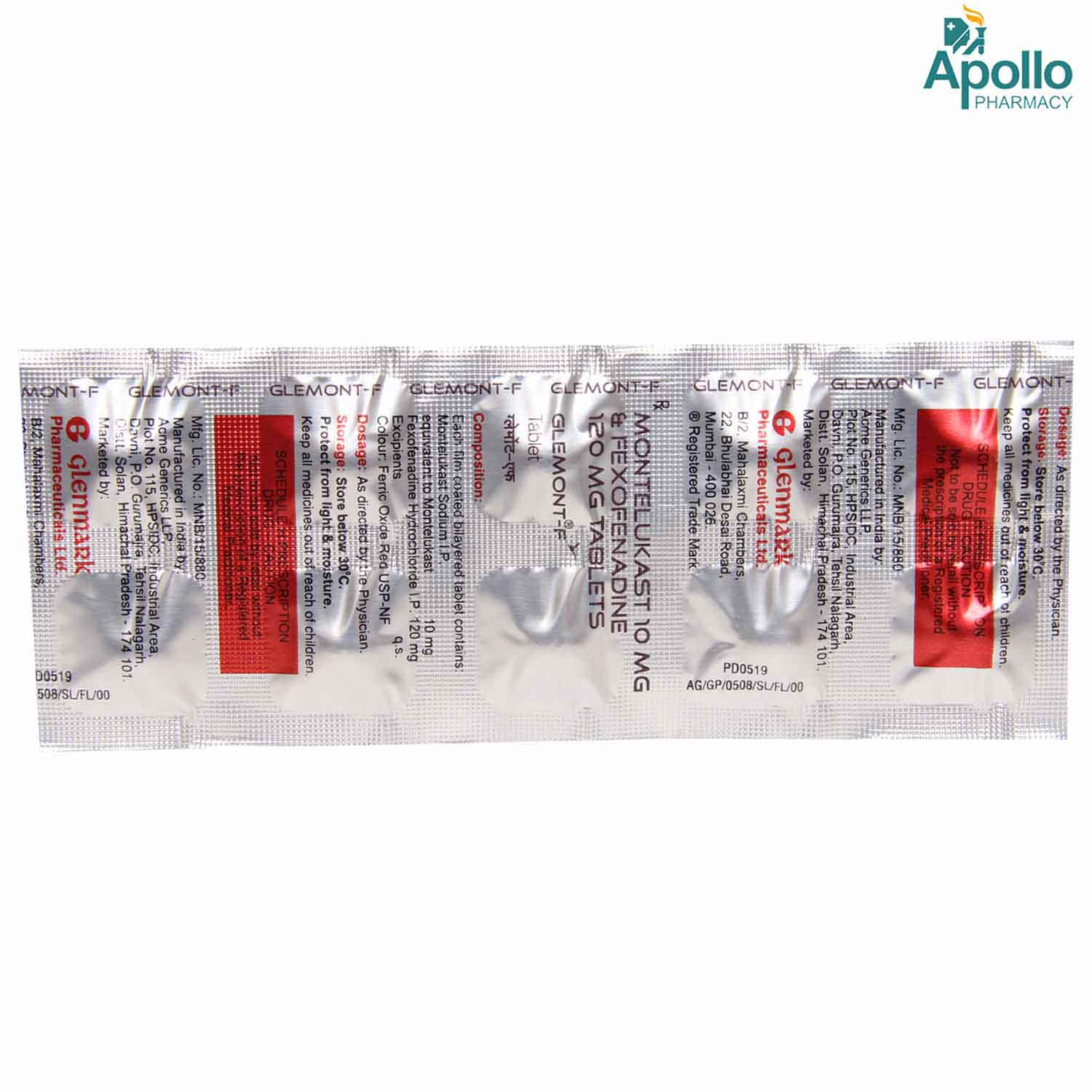 Glemont-F Tablet 10's Price, Uses, Side Effects, Composition - Apollo Pharmacy