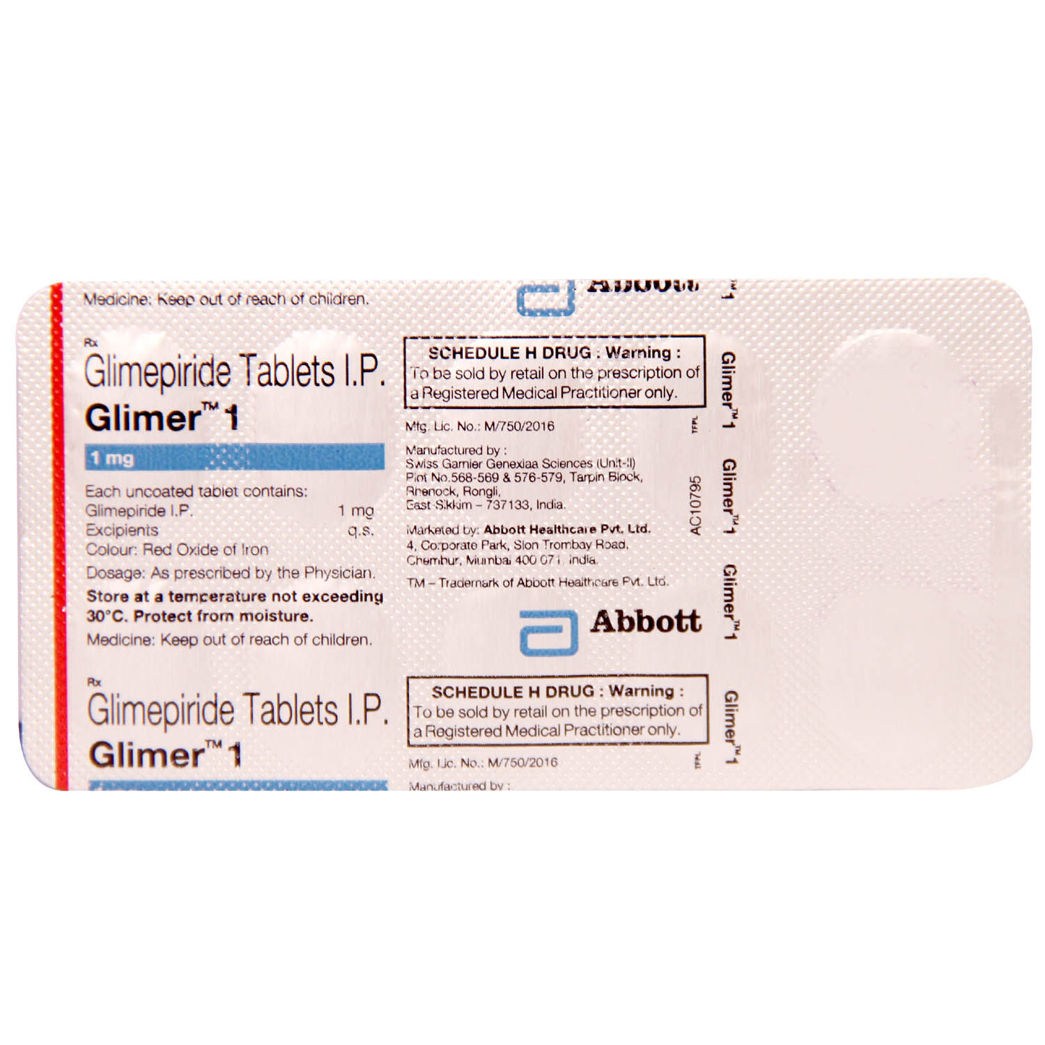 Glimer 1 mg Tablet 10's Price, Uses, Side Effects, Composition - Apollo ...
