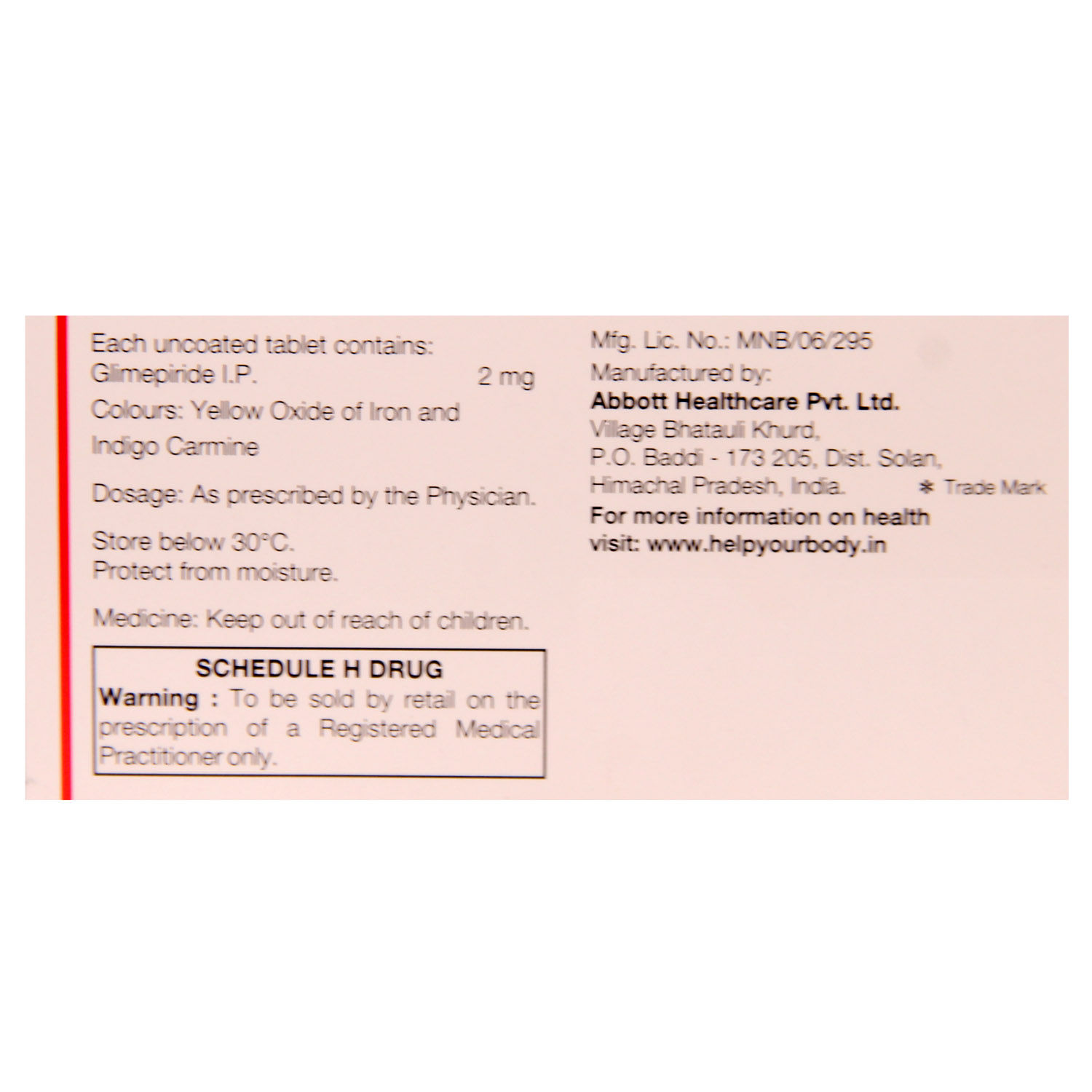Glimer 2 mg Tablet 10's Price, Uses, Side Effects, Composition - Apollo ...