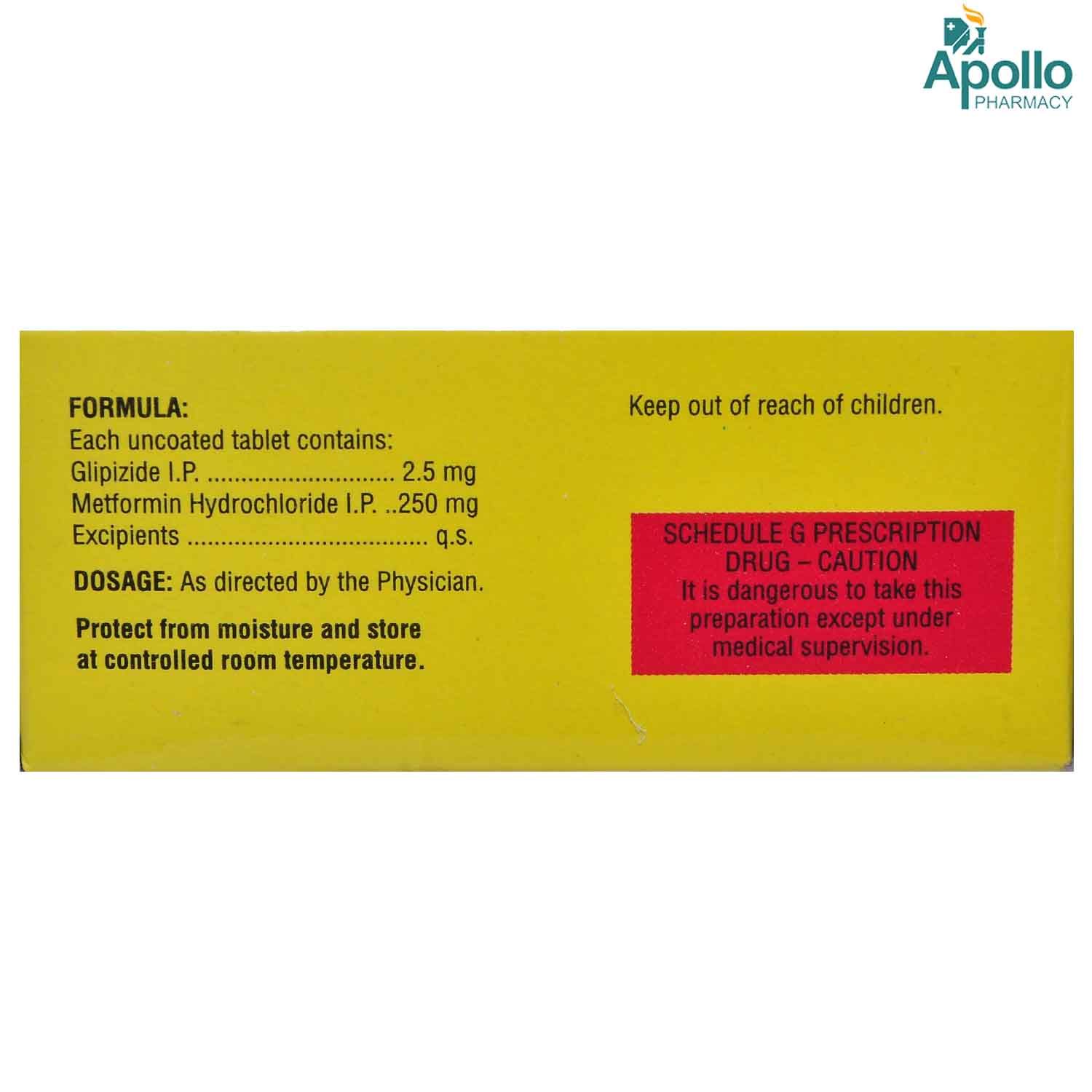 Glimet Tablet 10's Price, Uses, Side Effects, Composition - Apollo Pharmacy
