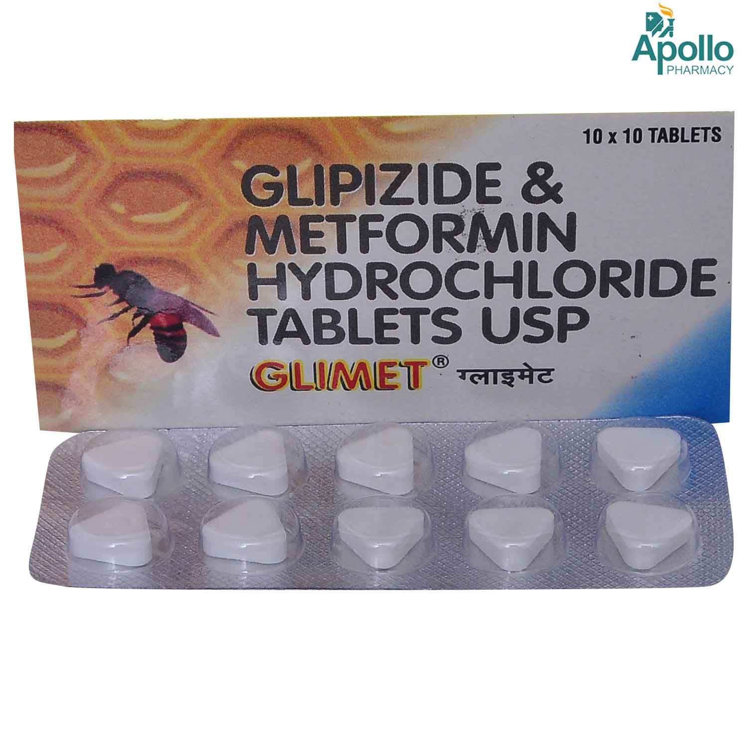 Glimet Tablet 10's Price, Uses, Side Effects, Composition - Apollo Pharmacy