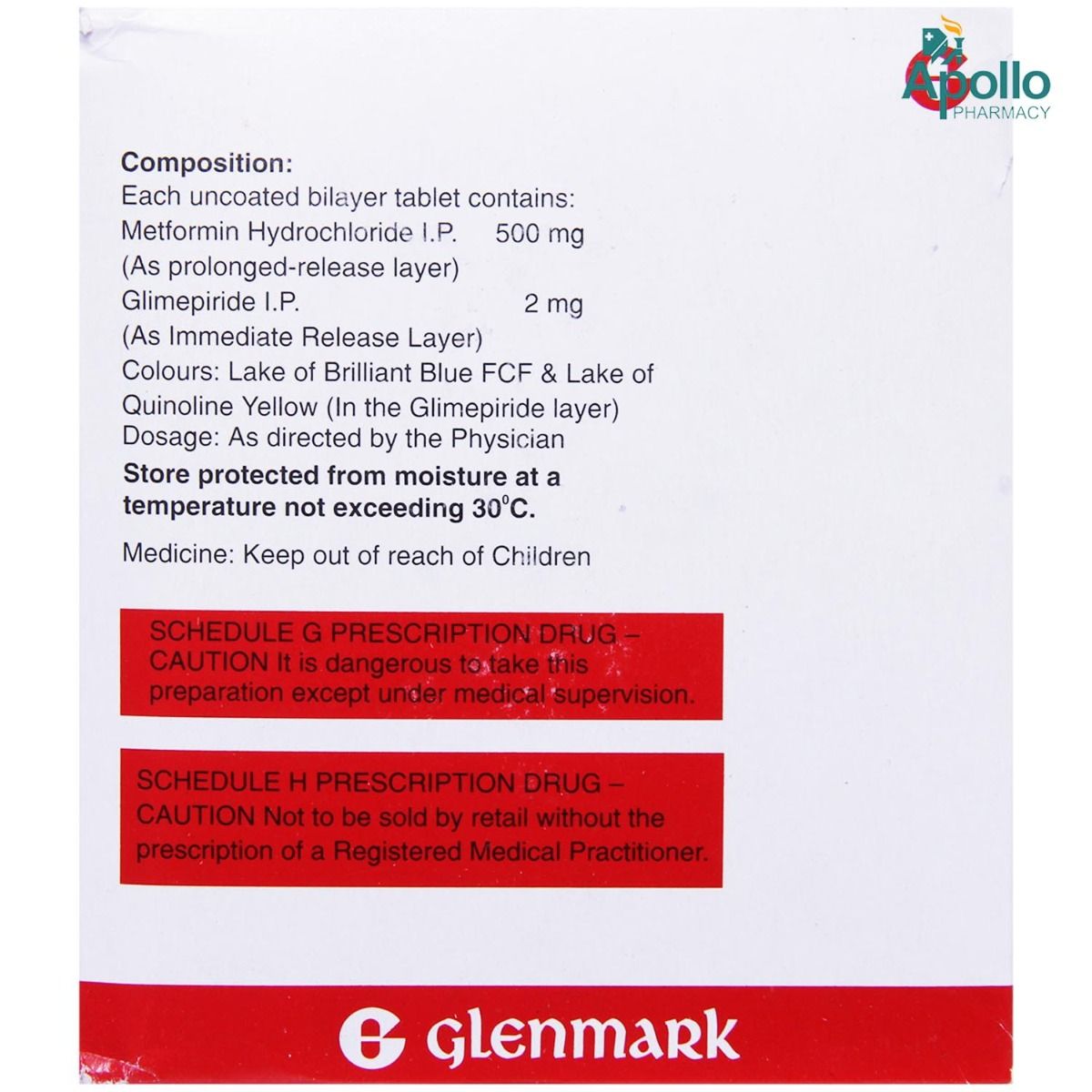 Glimulin-2MF Tablet 15's Price, Uses, Side Effects, Composition - Apollo Pharmacy
