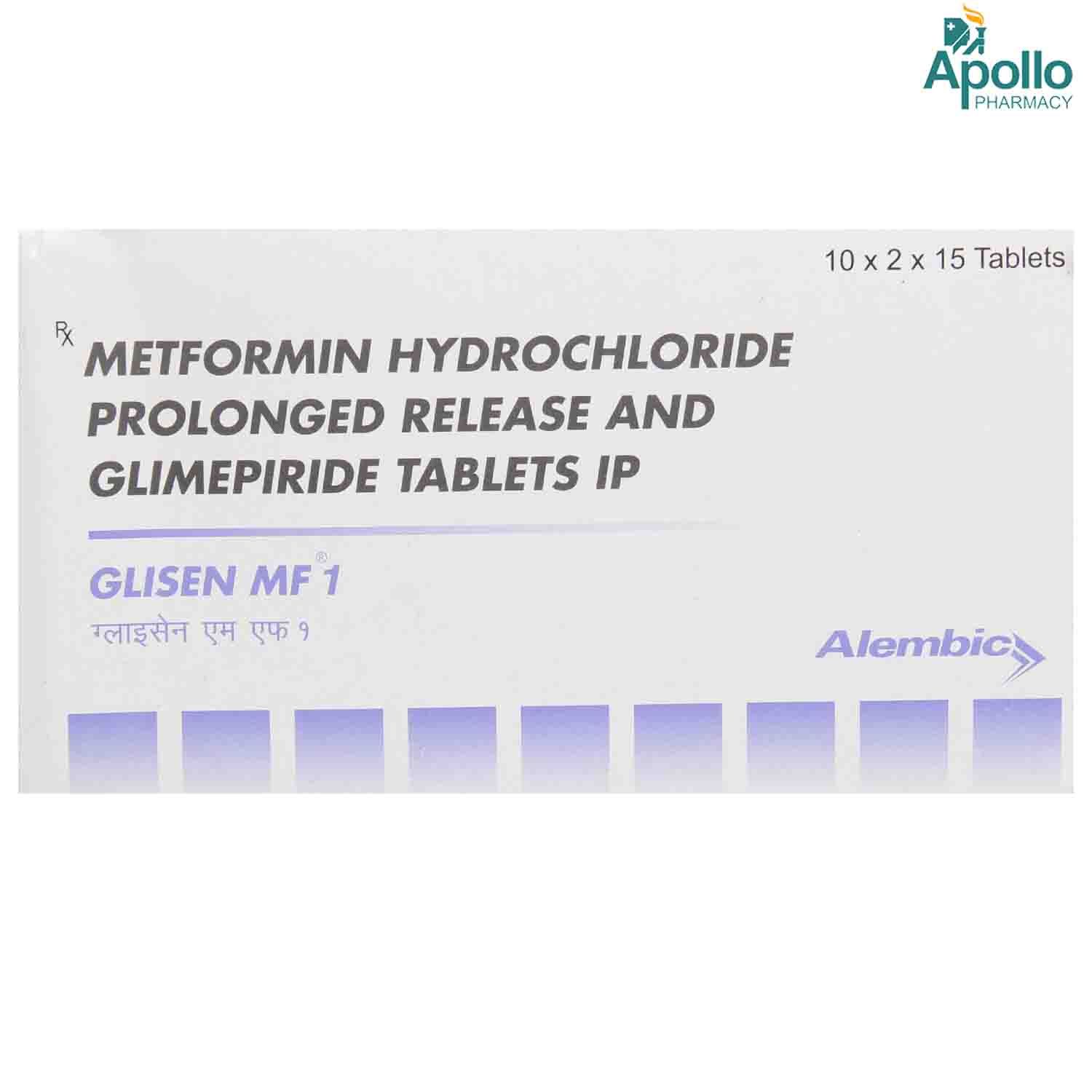 Glisen MF 1 Tablet | Uses, Side Effects, Price | Apollo Pharmacy