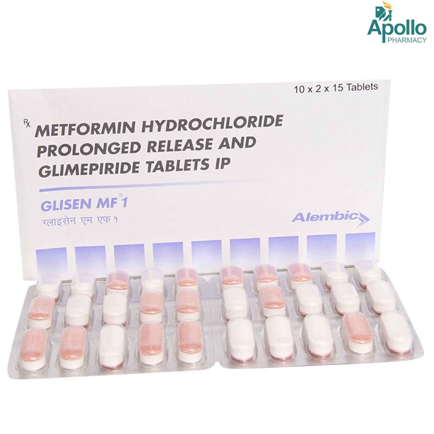 Glisen MF 1 Tablet 15's Price, Uses, Side Effects, Composition - Apollo ...