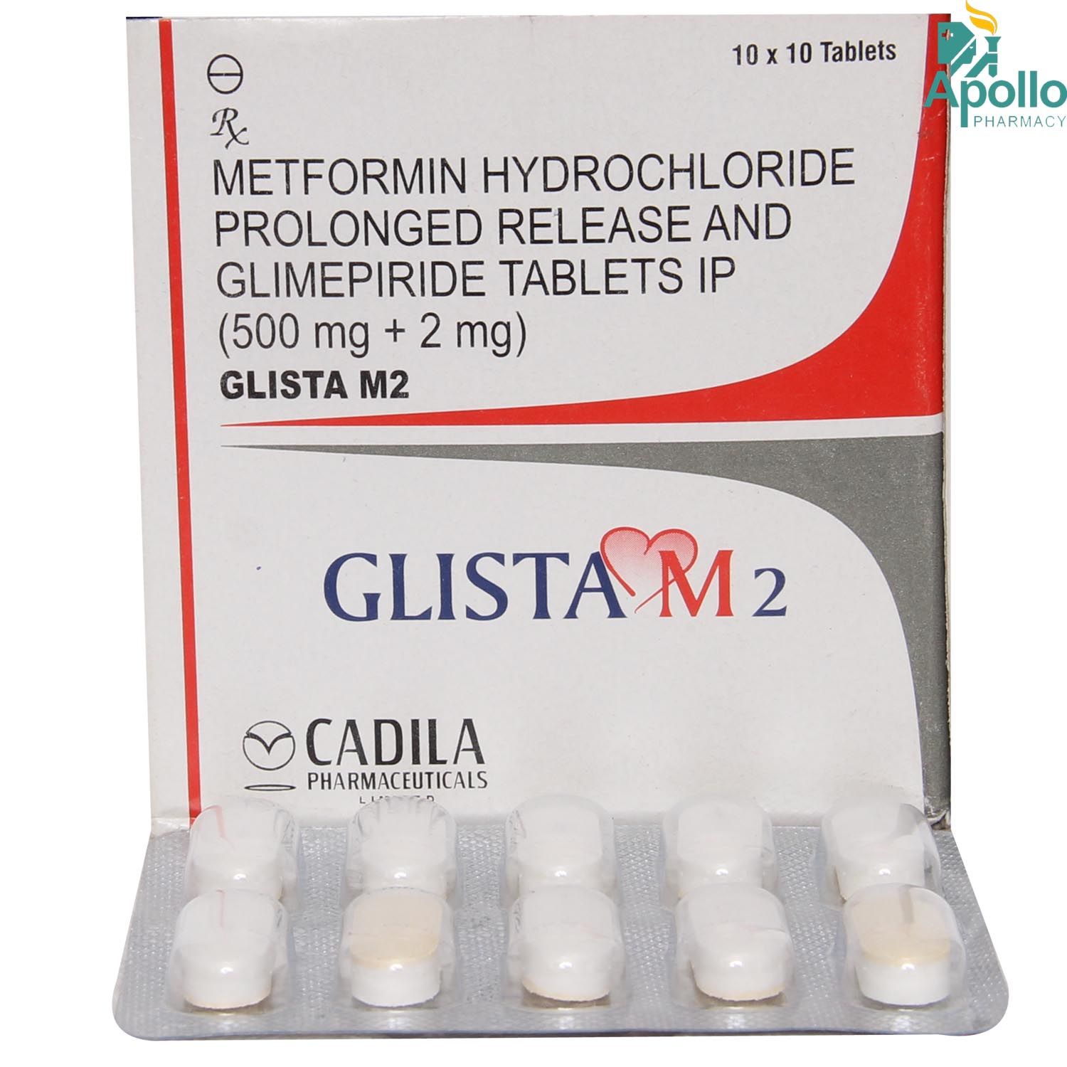Glista-M2 Tablet 30's Price, Uses, Side Effects, Composition - Apollo ...