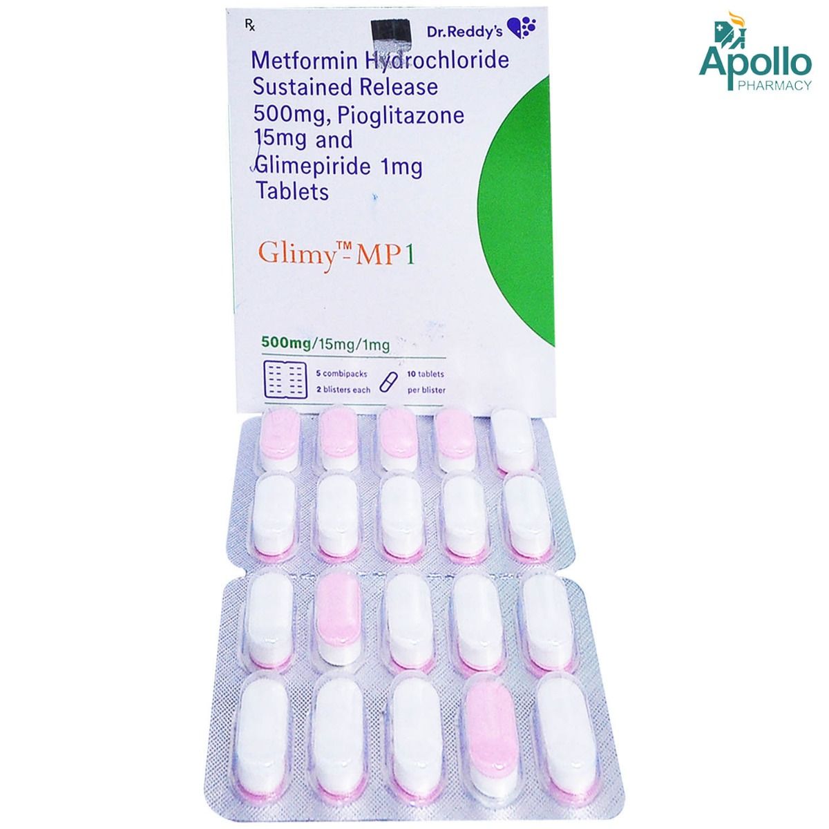 Glimy-MP1 Tablet | Uses, Side Effects, Price | Apollo Pharmacy