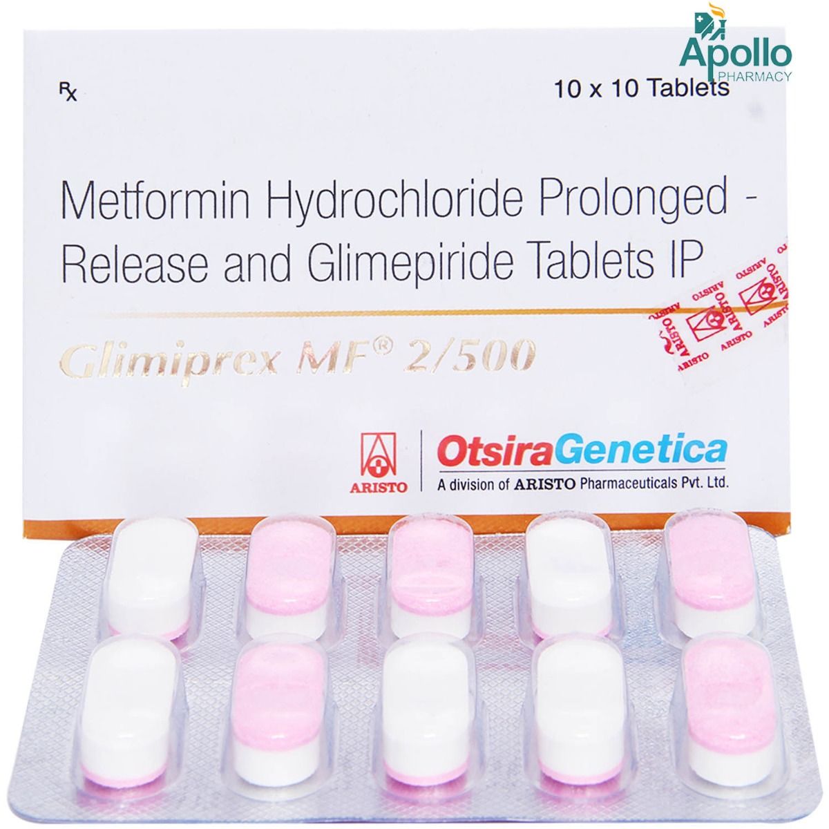 Glimiprex MF 2/500 Tablet 10's Price, Uses, Side Effects, Composition ...