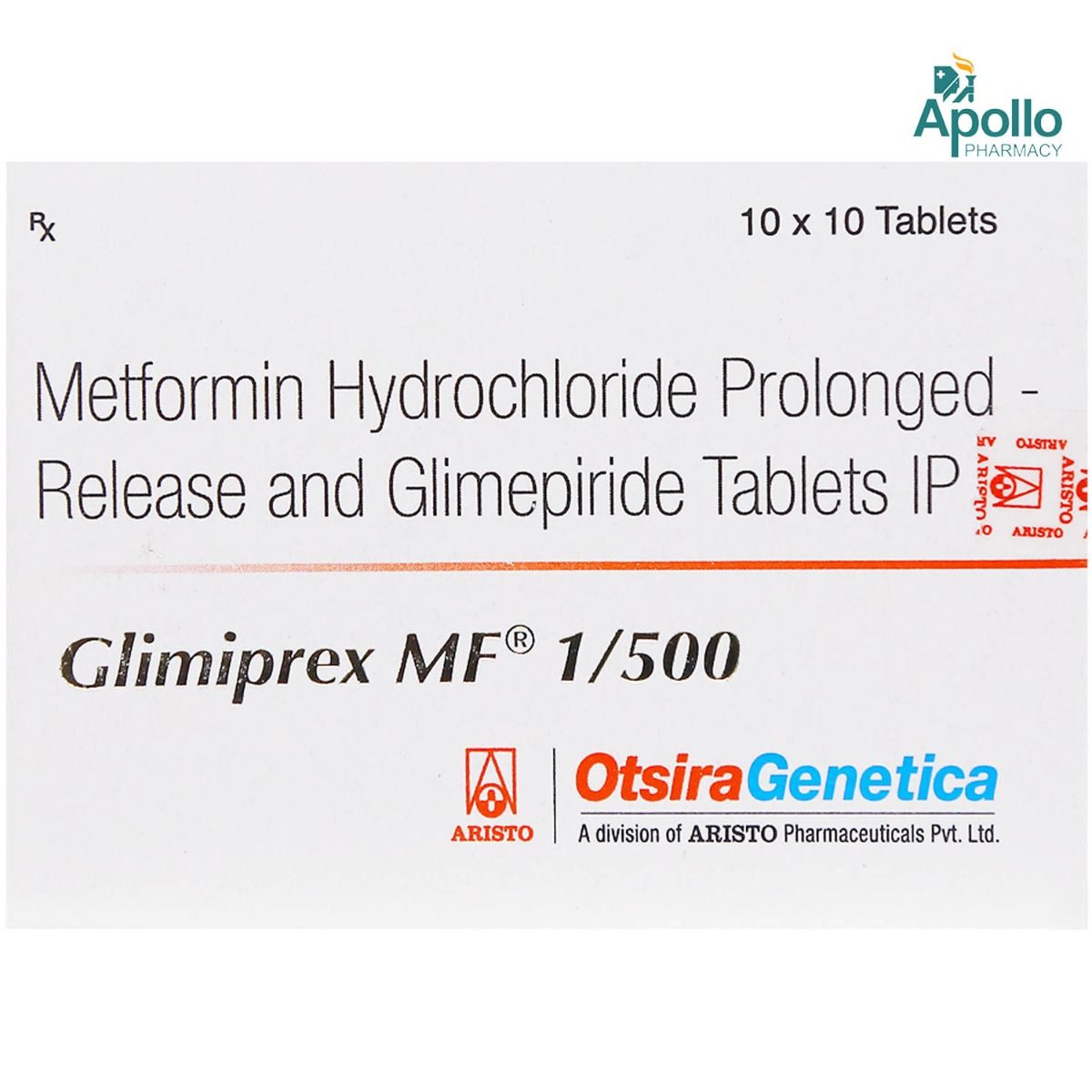 Glimiprex MF 1/500 Tablet | Uses, Side Effects, Price | Apollo Pharmacy