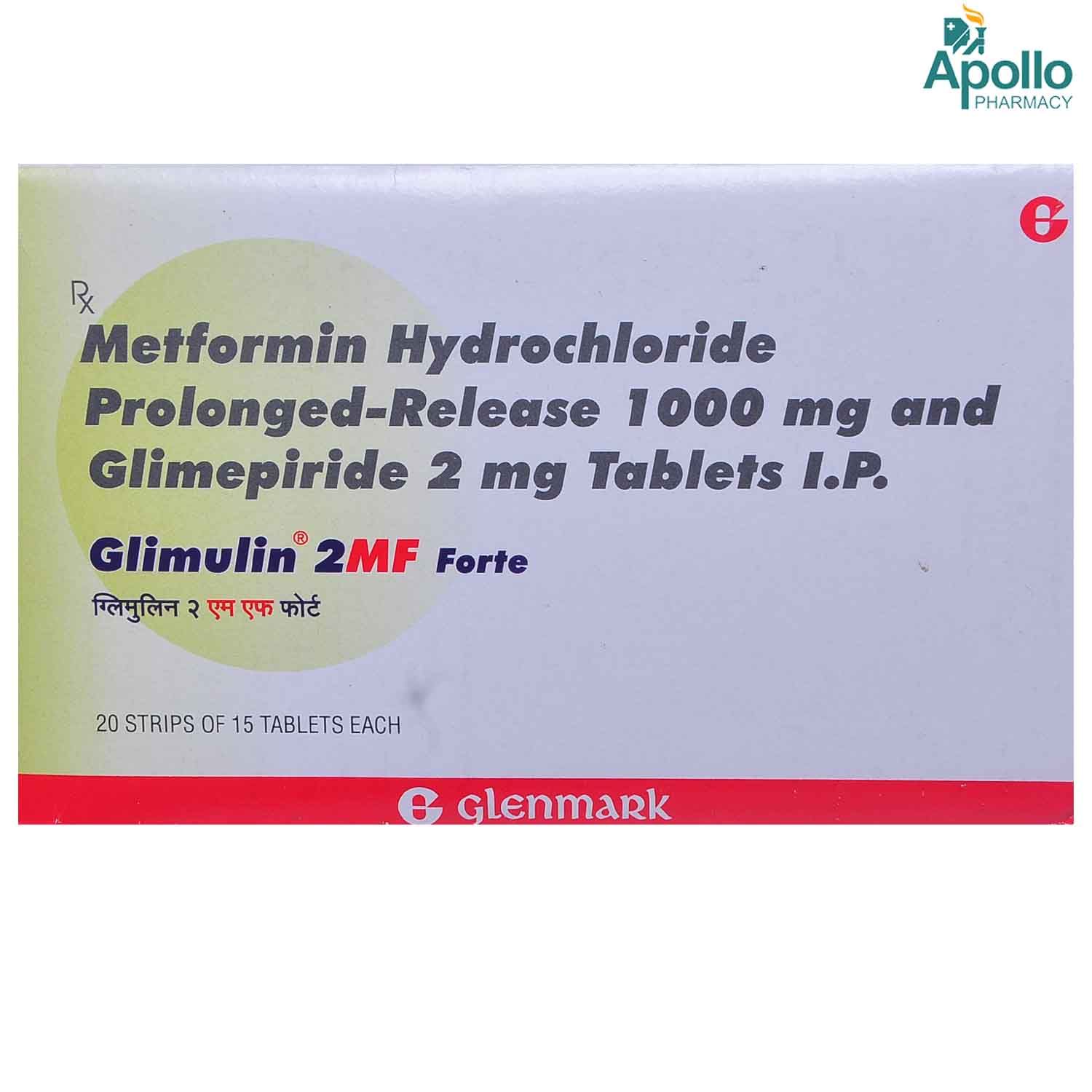 Glimulin 2MF Forte Tablet | Uses, Side Effects, Price | Apollo Pharmacy