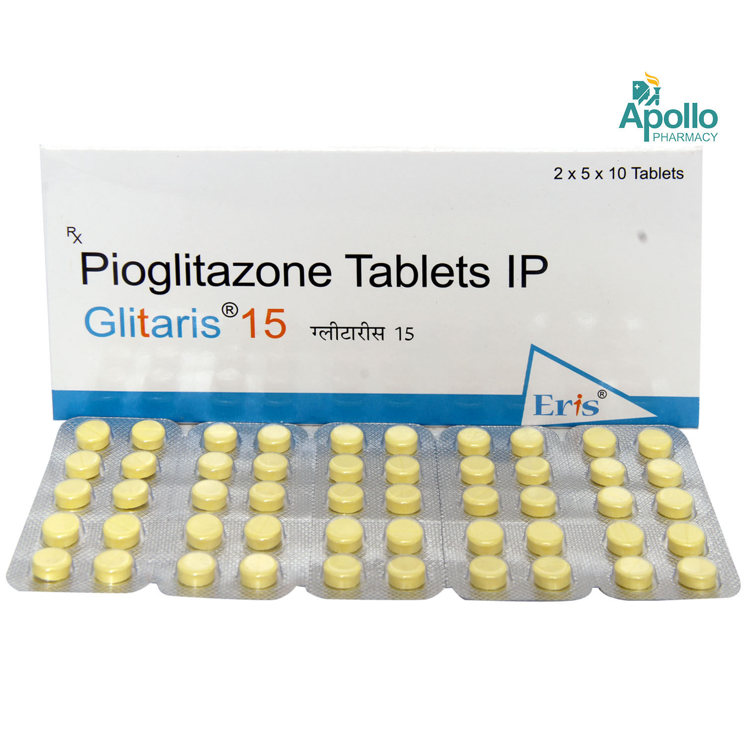 Glitaris 15 Tablet 10's Price, Uses, Side Effects, Composition - Apollo ...
