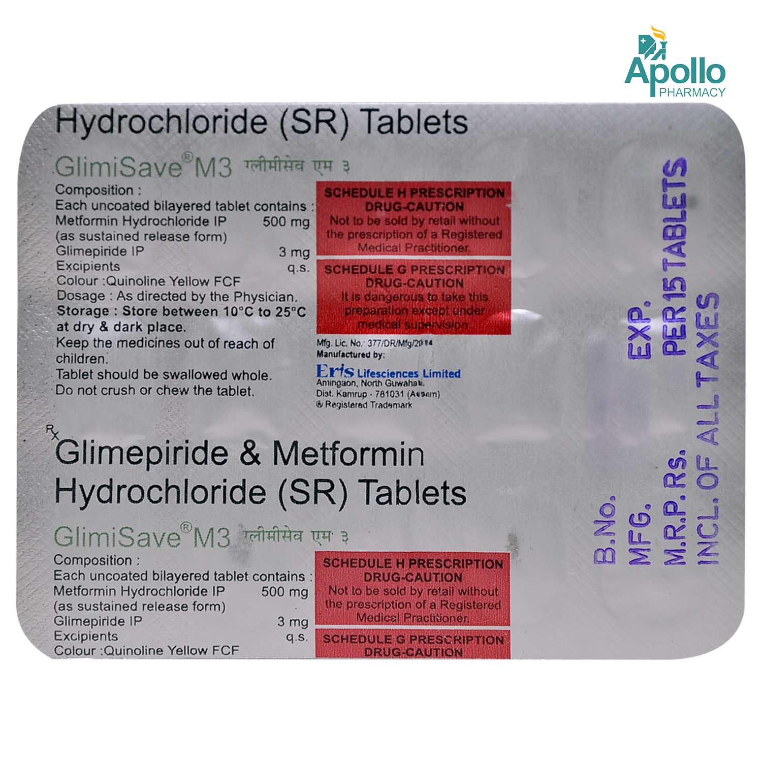 Glimisave M3 Tablet'15 Price, Uses, Side Effects, Composition - Apollo ...