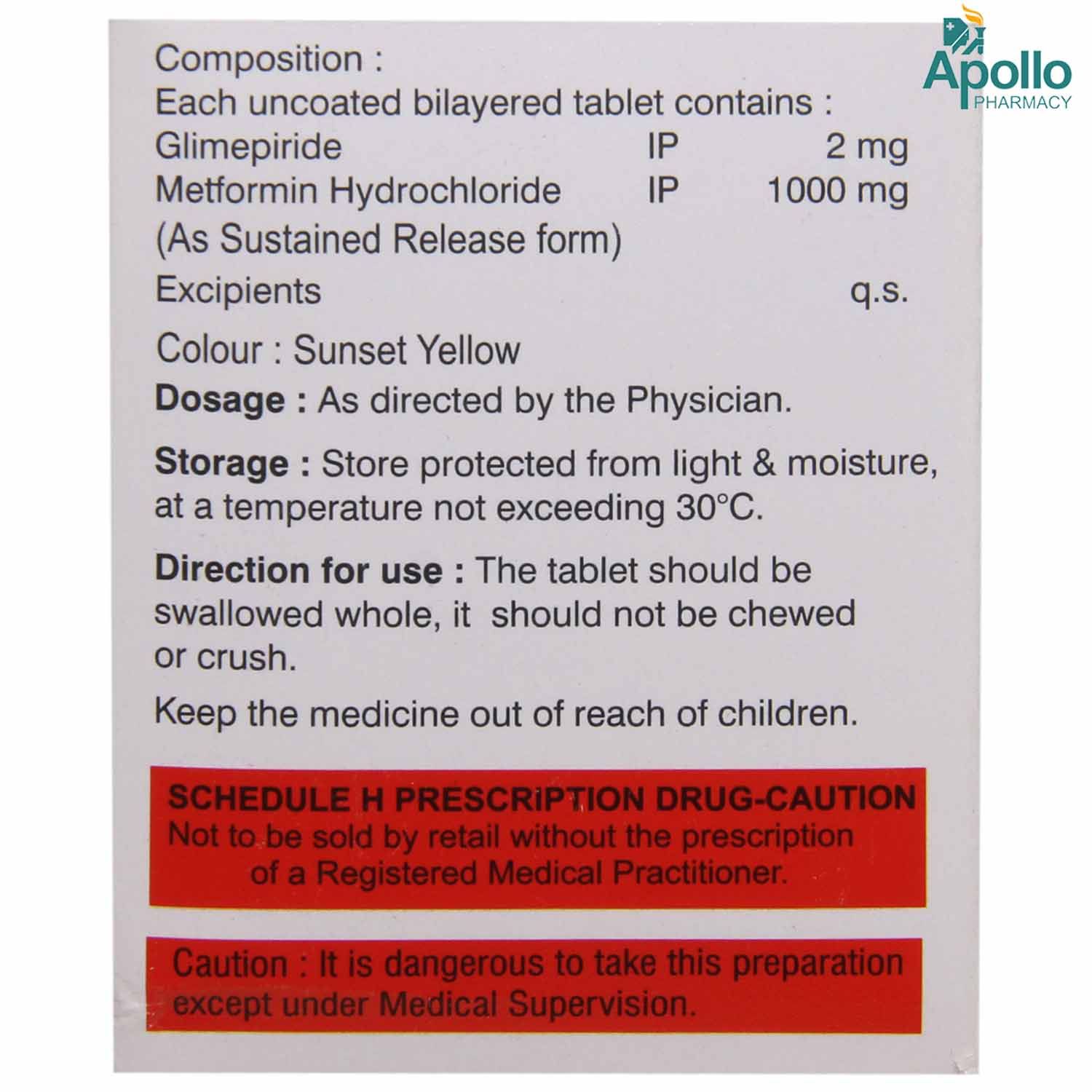 GLIMILIFE M 2MG FORTE TABLET Price, Uses, Side Effects, Composition ...