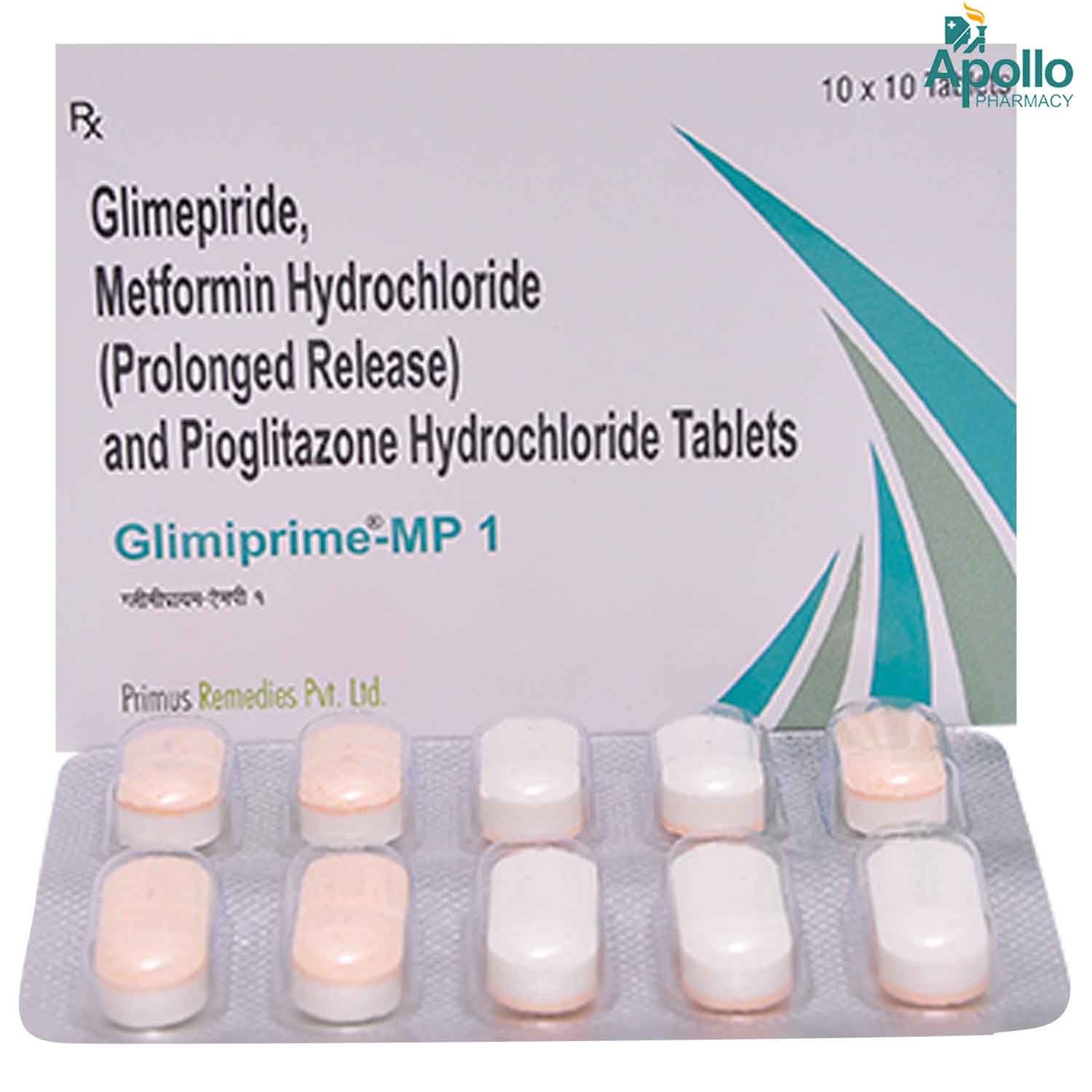 Glimiprime-MP 1 Tablet 10's Price, Uses, Side Effects, Composition ...
