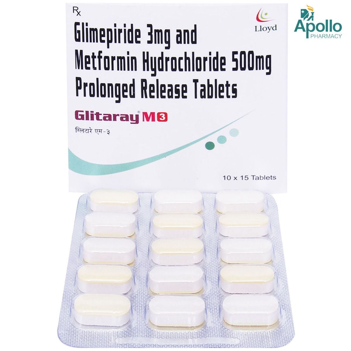 Glitaray M 3 Tablet 15's Price, Uses, Side Effects, Composition ...
