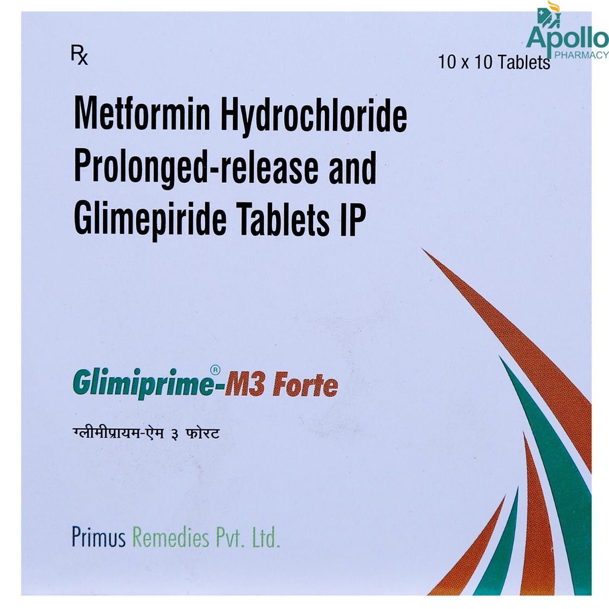 Glimiprime M 3 Forte Tablet | Uses, Side Effects, Price | Apollo Pharmacy