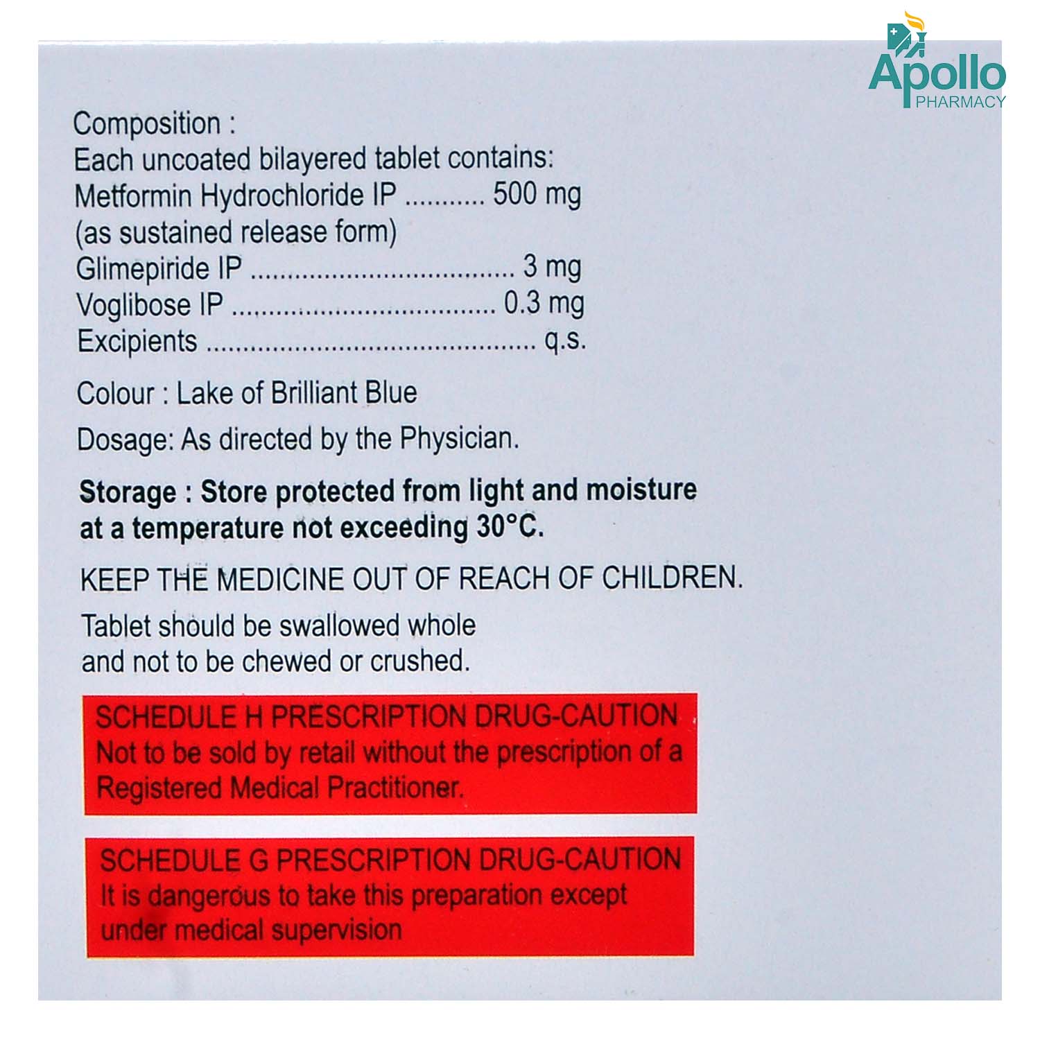 Glimisave MV 3.3 Tablet | Uses, Side Effects, Price | Apollo Pharmacy