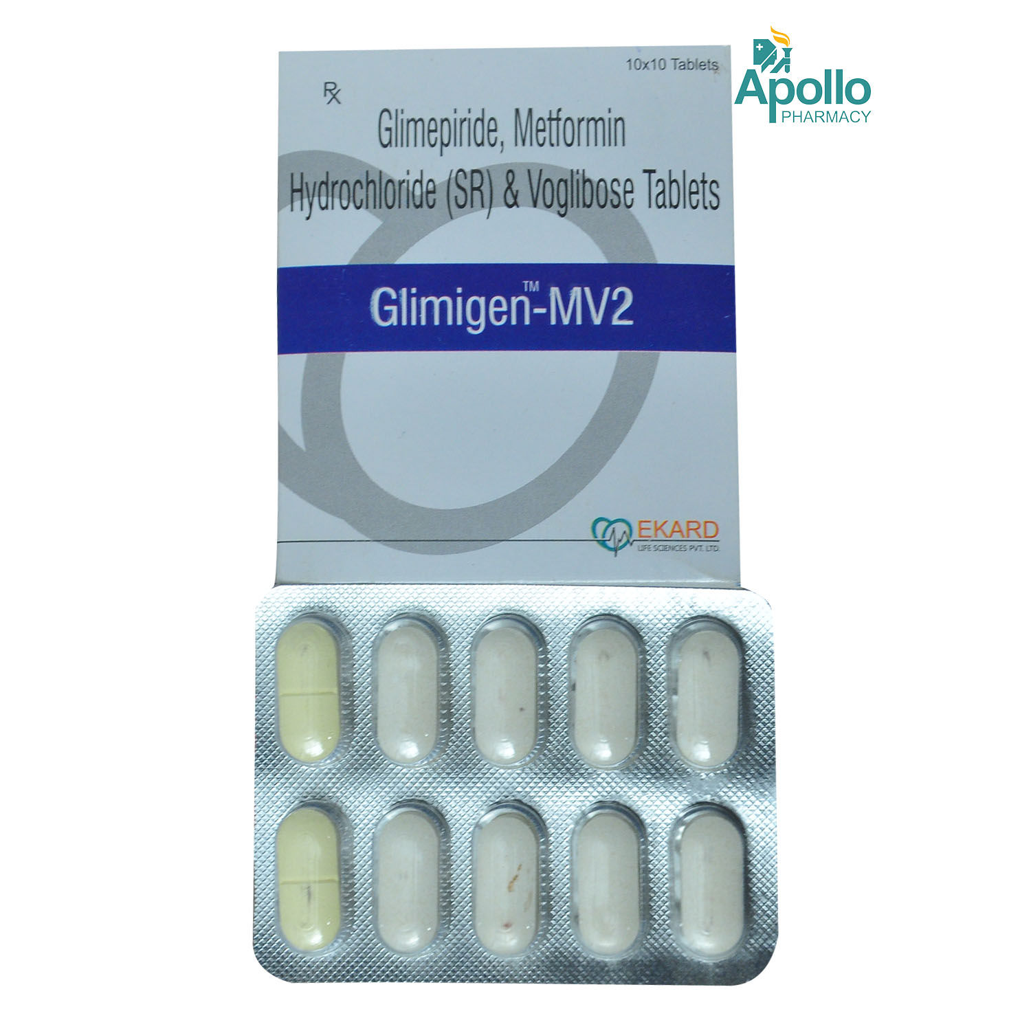 Glimigen MV 2 Tablet | Uses, Side Effects, Price | Apollo Pharmacy