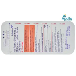 Glimy M V 2 Tablet | Uses, Side Effects, Price | Apollo Pharmacy