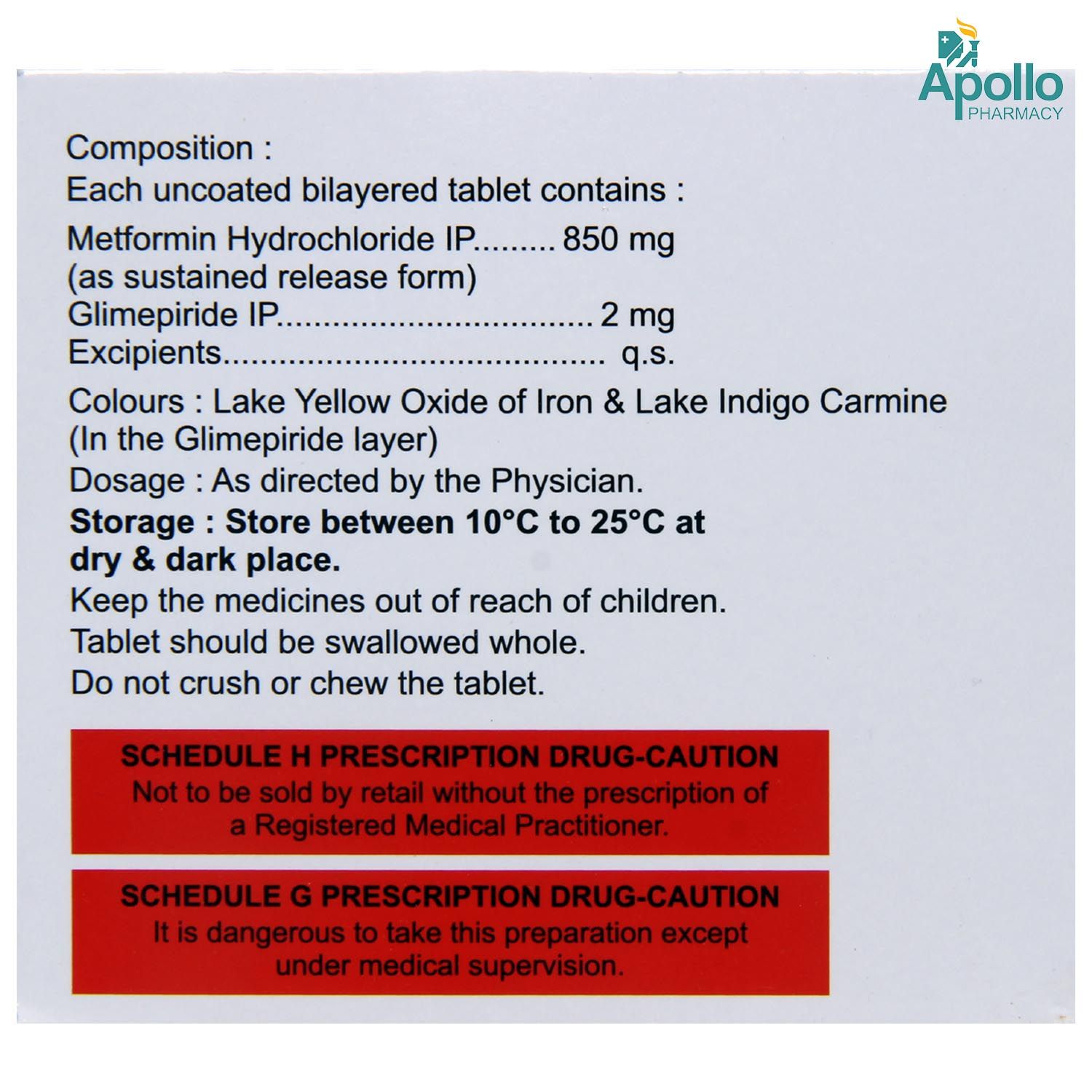 Glimisave M2 850 Tablet 15's Price, Uses, Side Effects, Composition ...