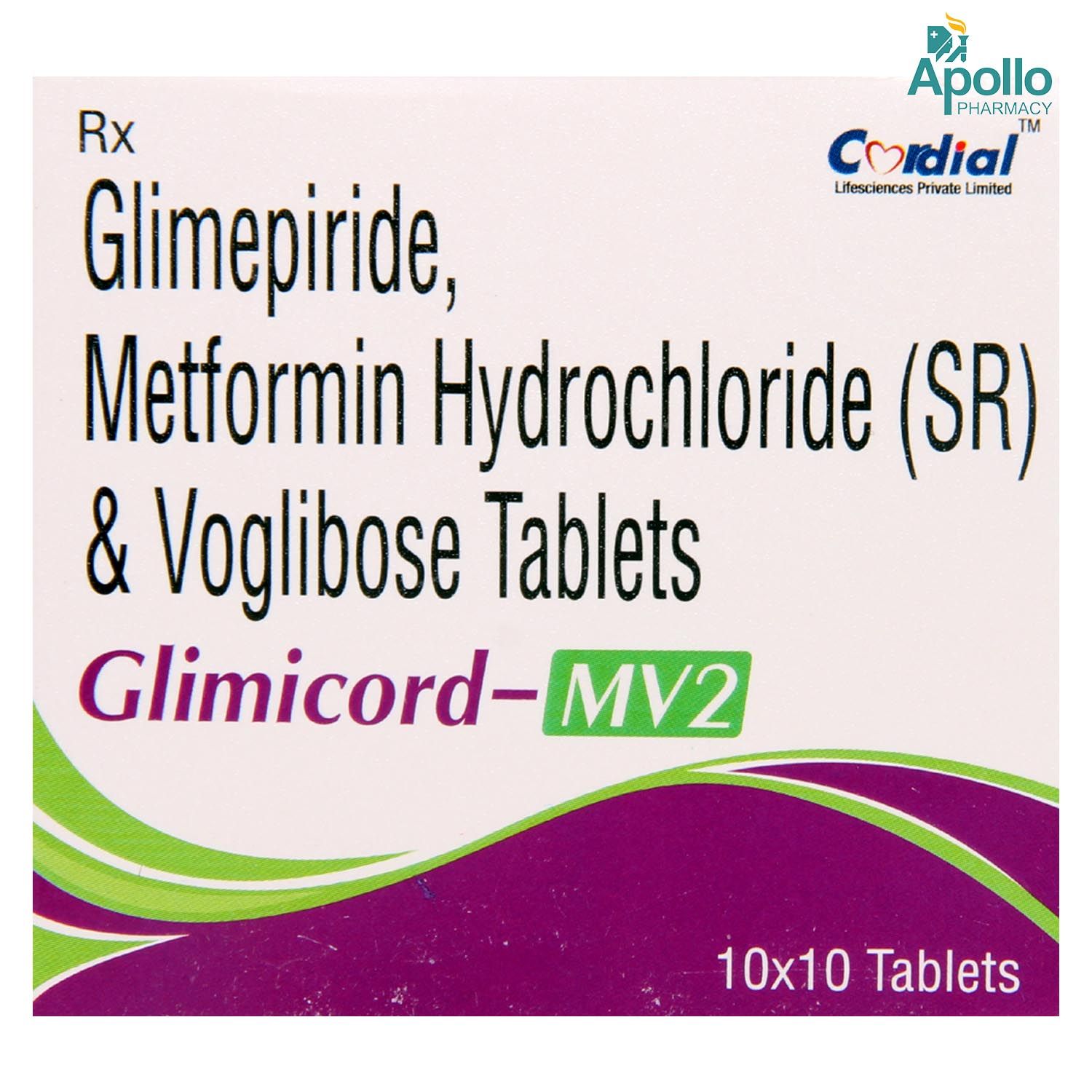 GLIMICORD MV 2MG TABLET 10'S | Uses, Side Effects, Price | Apollo Pharmacy