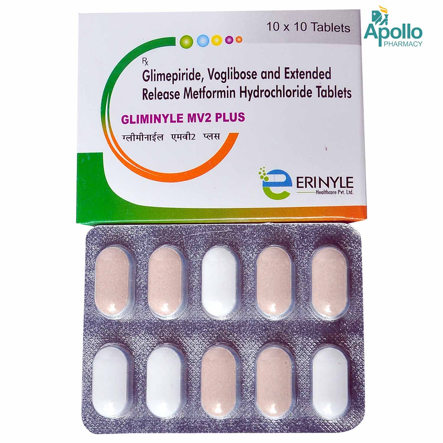 Gliminyle MV 2 Plus Tablet | Uses, Side Effects, Price | Apollo Pharmacy