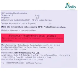 Glimer 2 Tablet | Uses, Side Effects, Price | Apollo Pharmacy