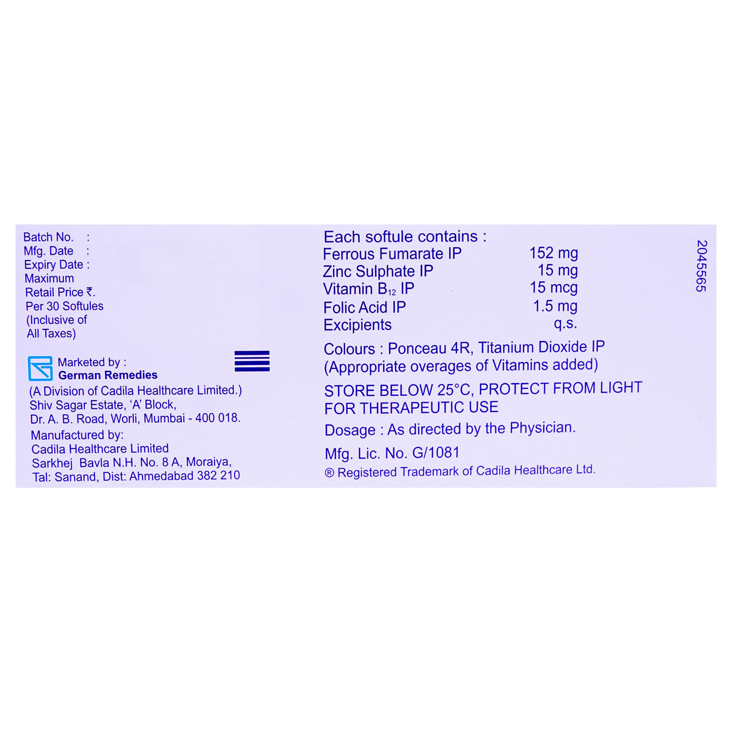 Globac Z Capsule 30's Price, Uses, Side Effects, Composition - Apollo ...