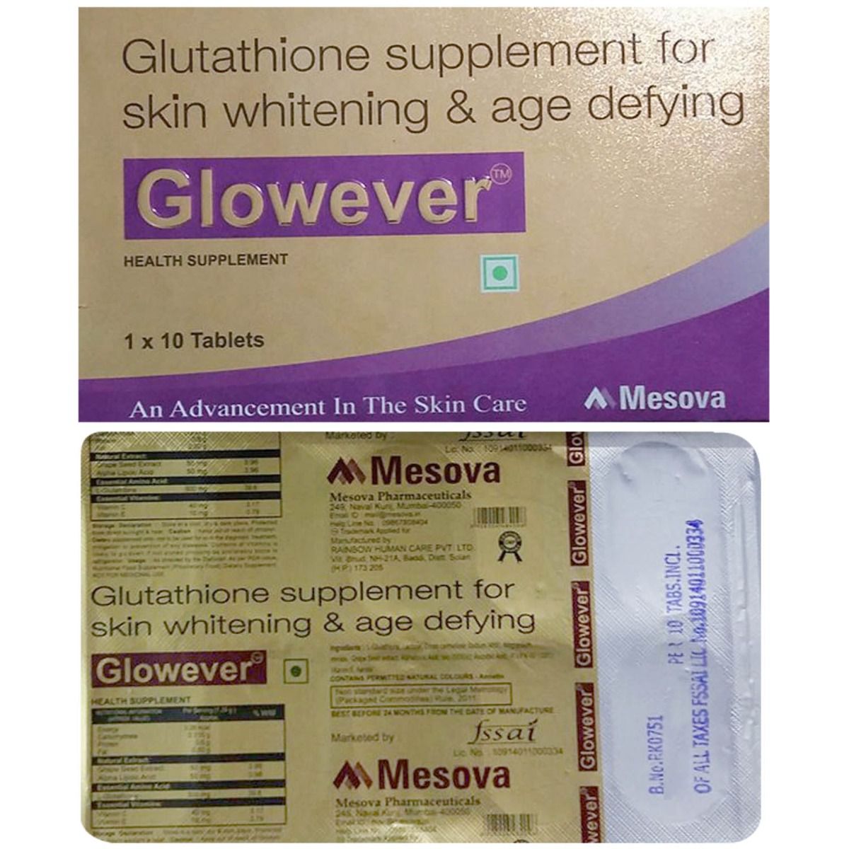 Glowever Tablet 10's Price, Uses, Side Effects, Composition - Apollo ...