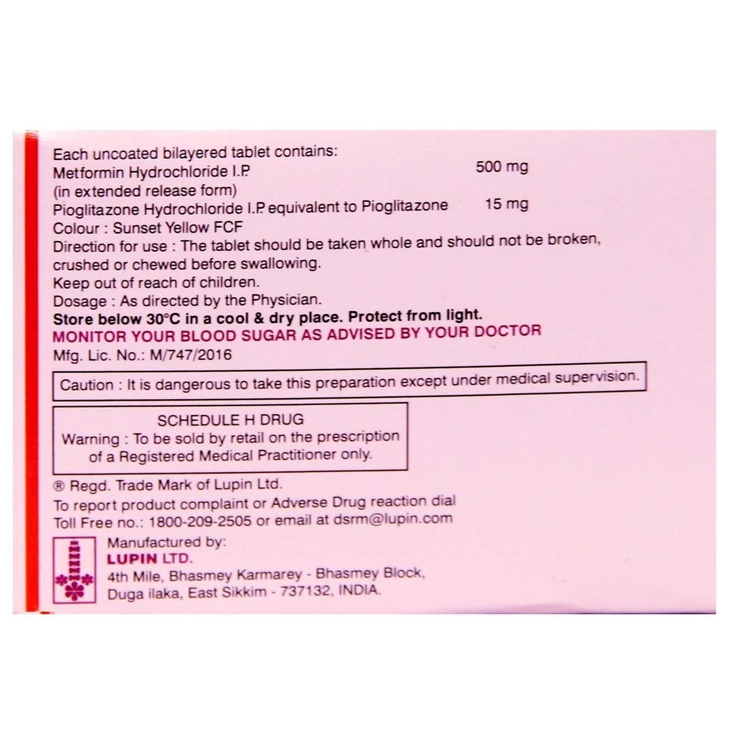 Gluconorm P 15 Tablet 10's Price, Uses, Side Effects, Composition ...