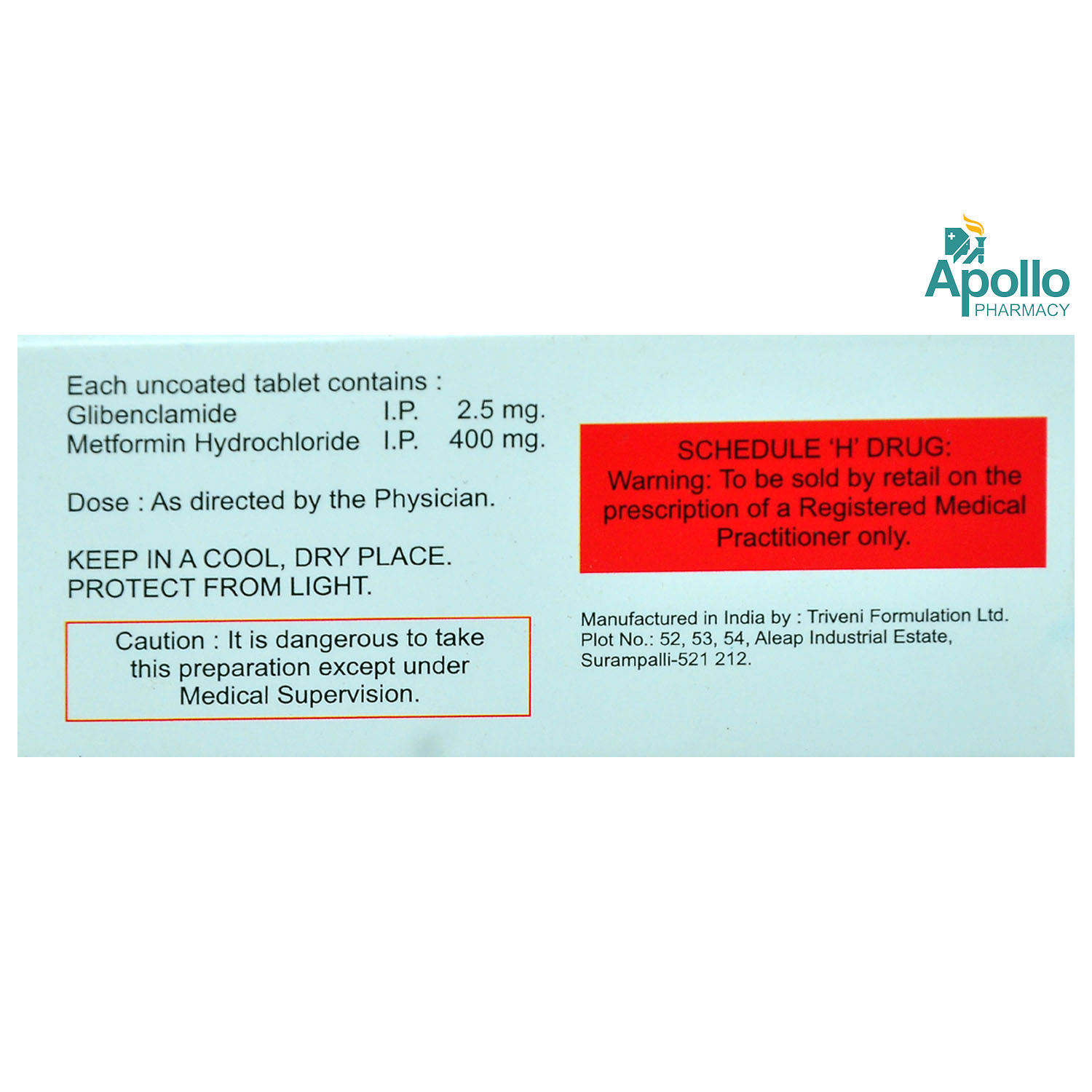 Glucodol Tablet 10's Price, Uses, Side Effects, Composition - Apollo ...